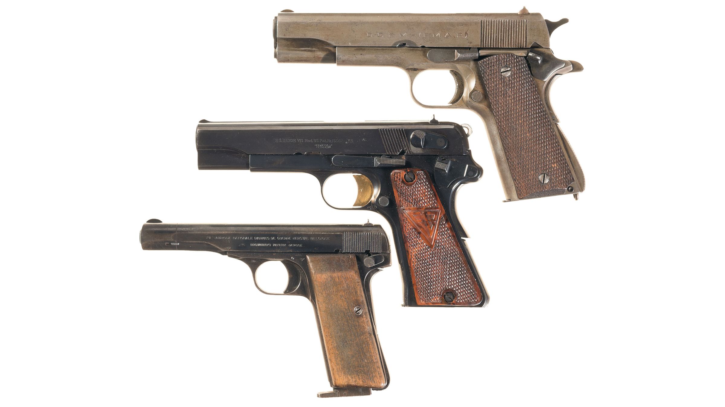 Three Military Semi-Automatic Pistols | Rock Island Auction