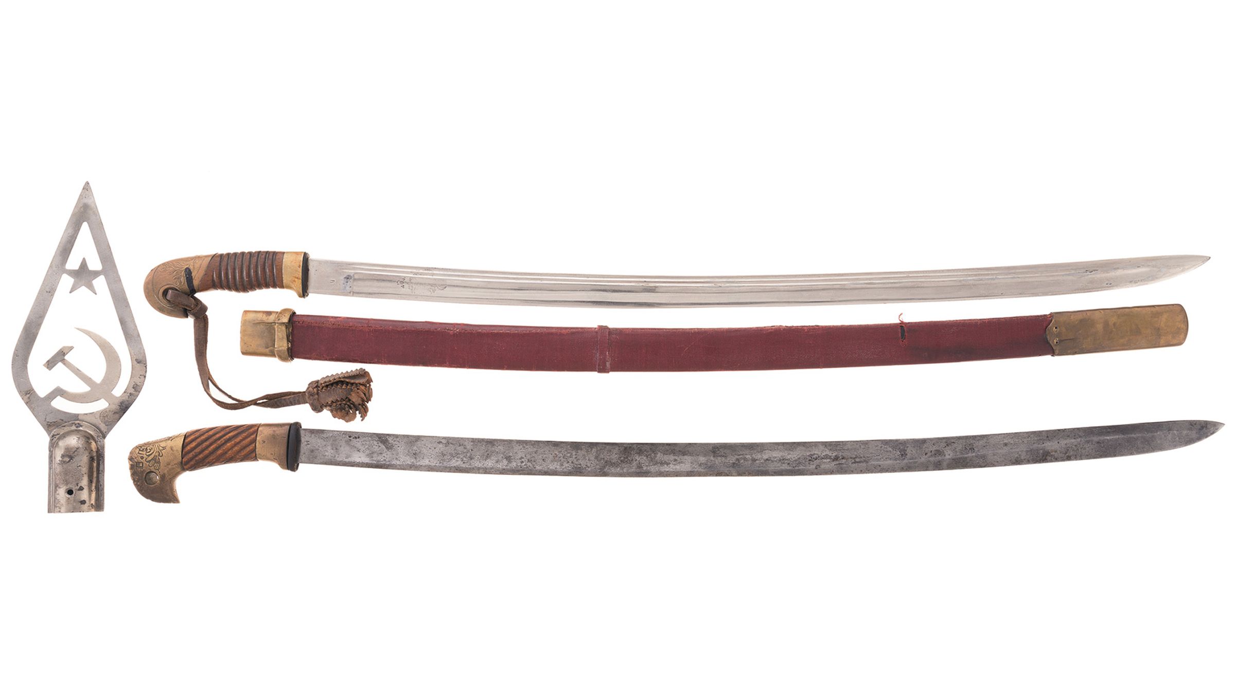Two Russian Cavalry Swords and a Soviet-Themed Pole Topper | Rock ...