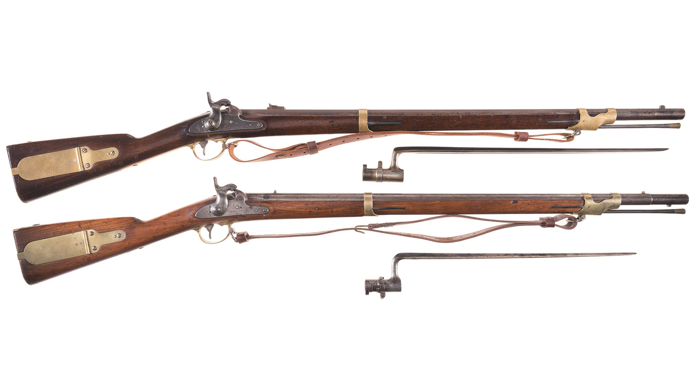 Two U.S. Model 1841 'Mississippi Rifles' with Bayonets | Rock Island ...