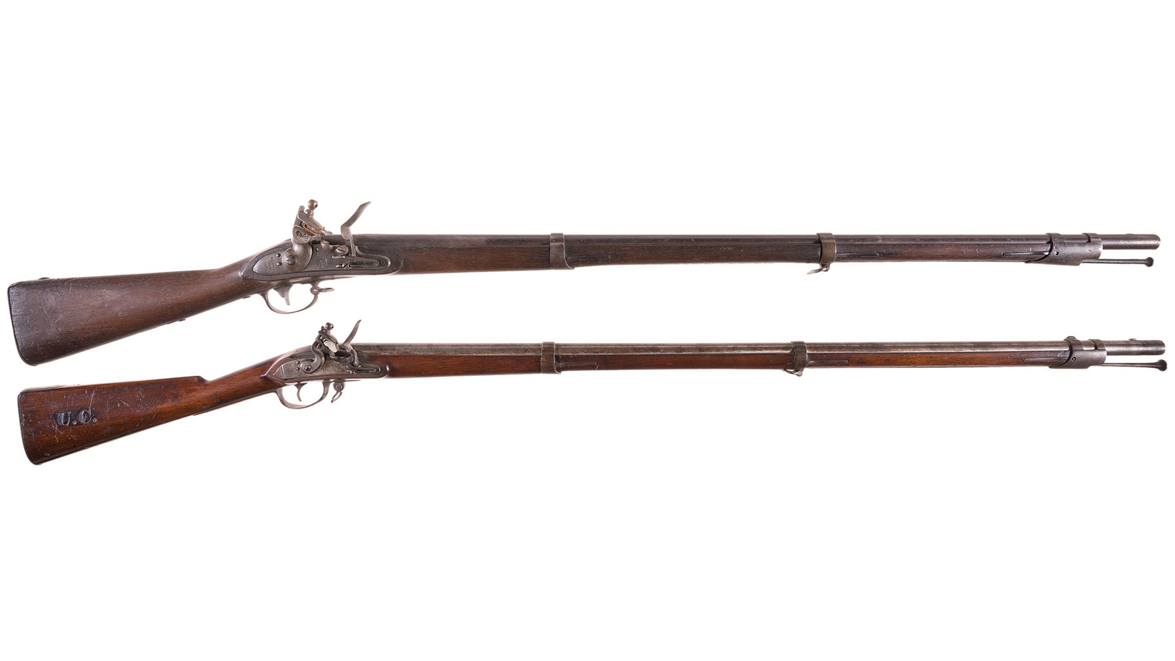Two American Flintlock Muskets | Rock Island Auction