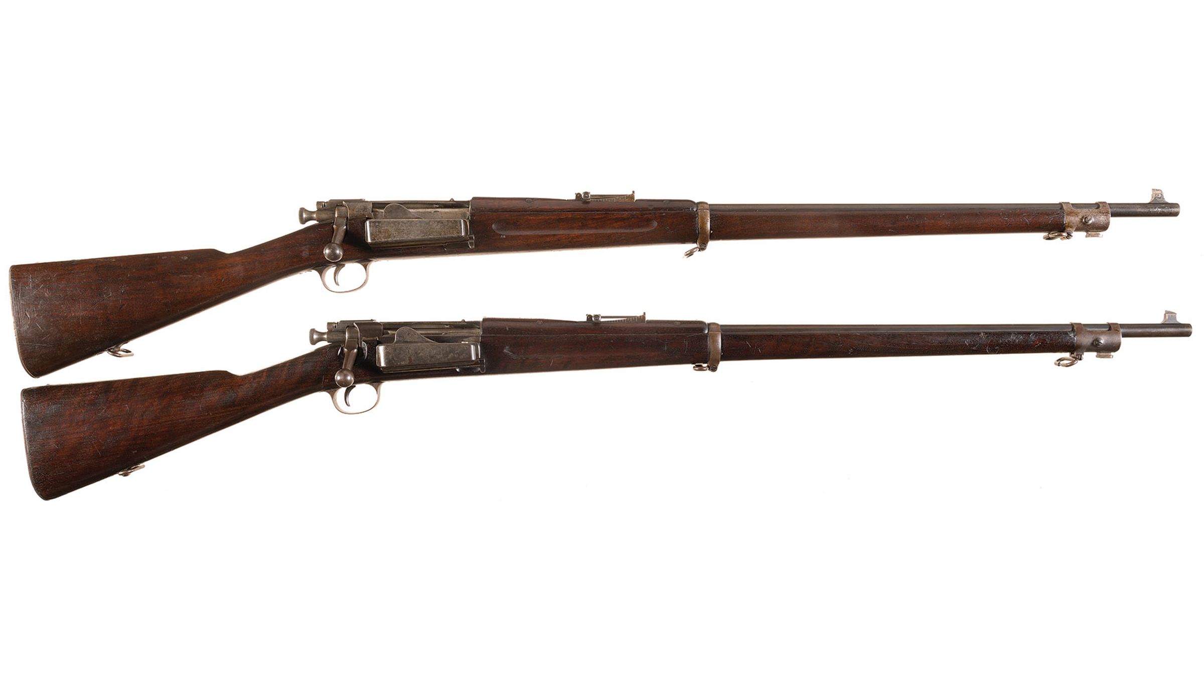 Two Antique U.S. Springfield Krag-Jorgensen Bolt Action Rifles | Rock ...