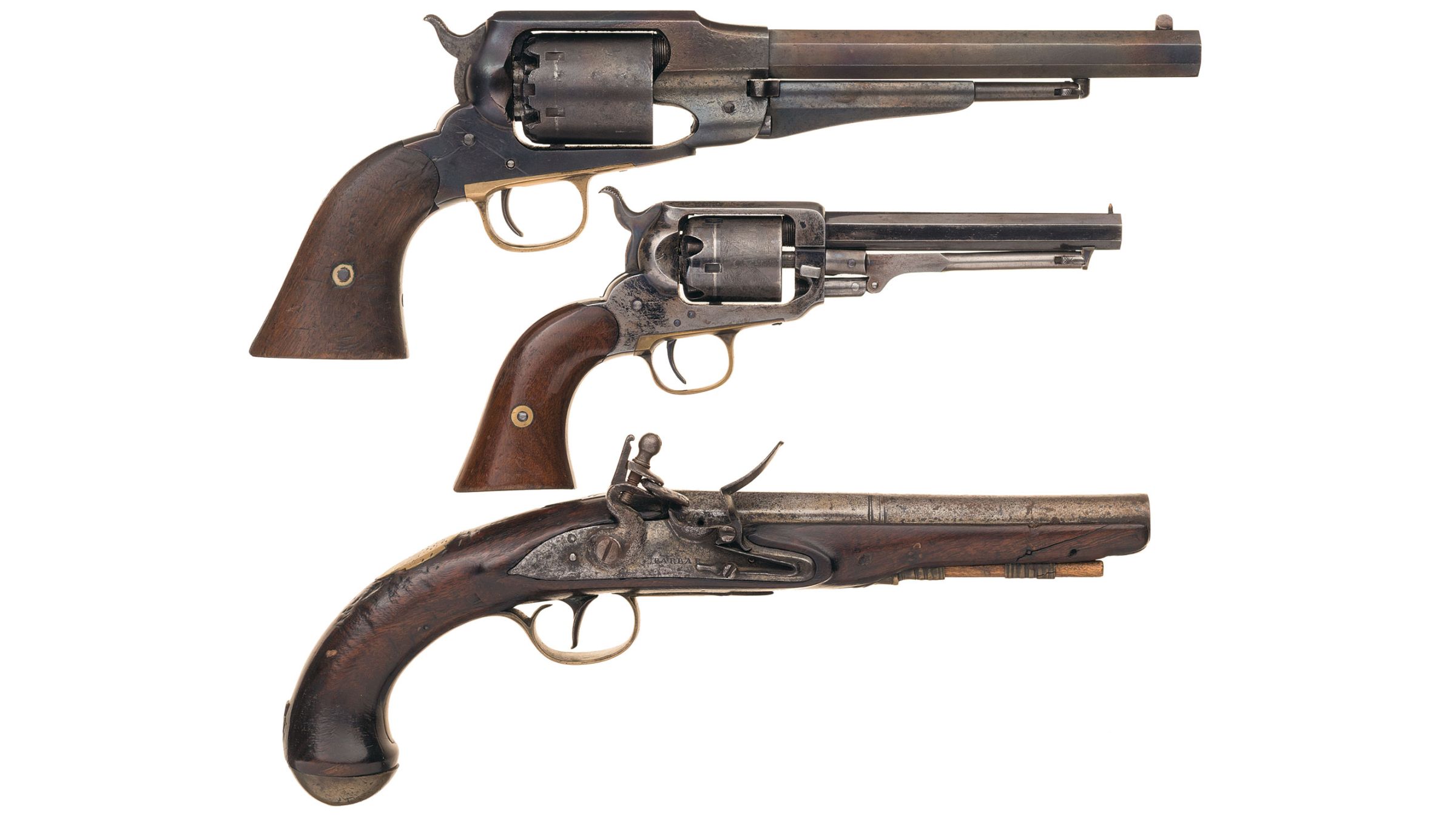Three Antique Handguns | Rock Island Auction