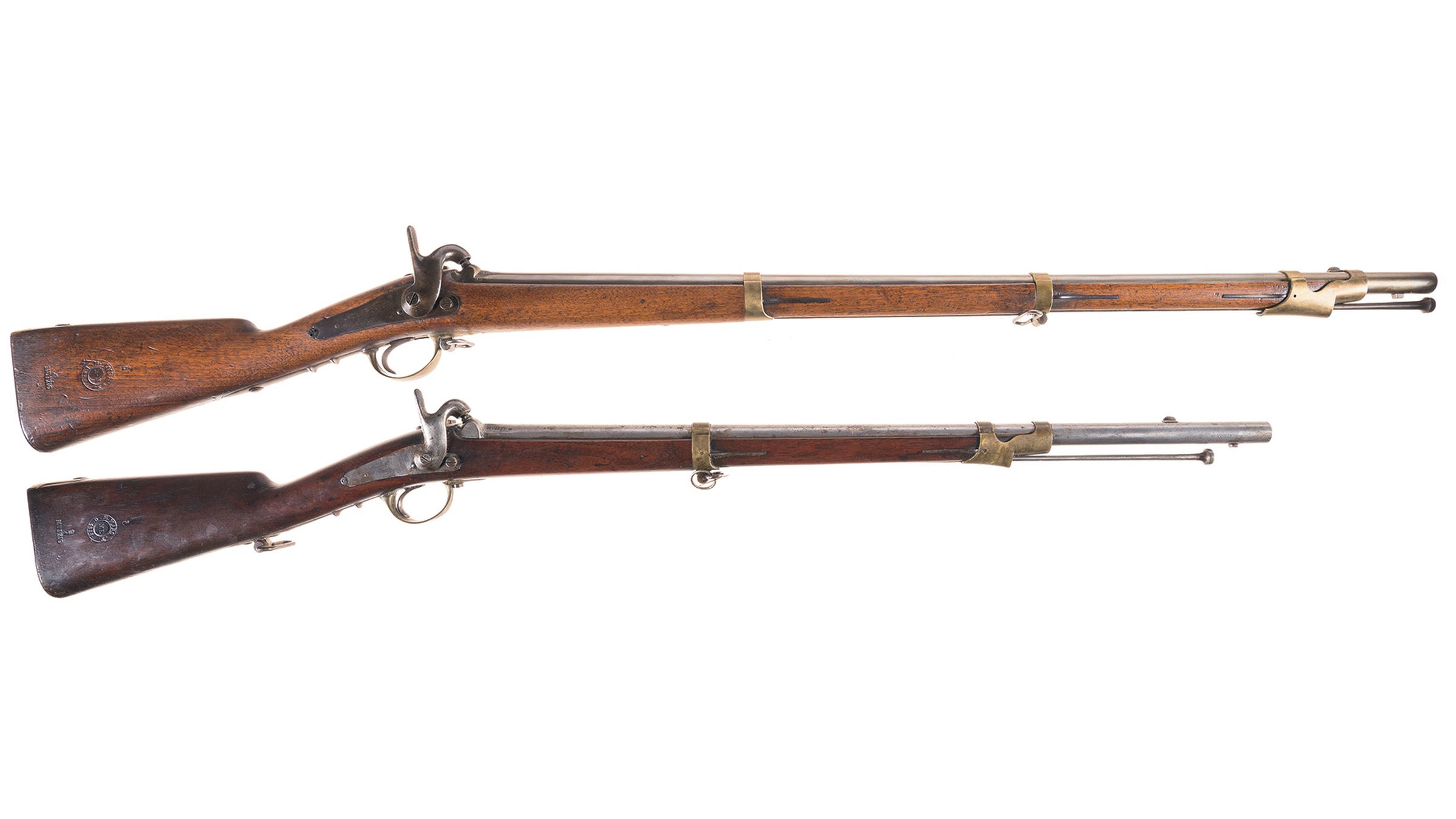 Two French Military Percussion Rifles | Rock Island Auction