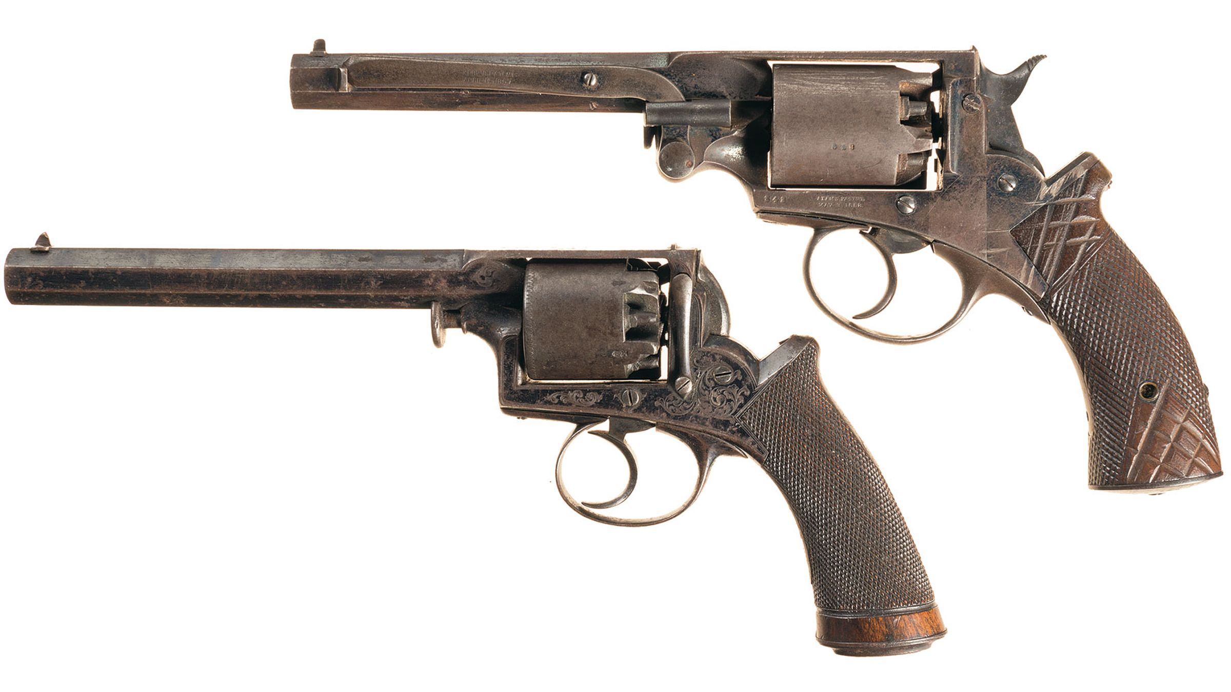 Two Adams Patent Double Action Percussion Revolvers | Rock Island Auction