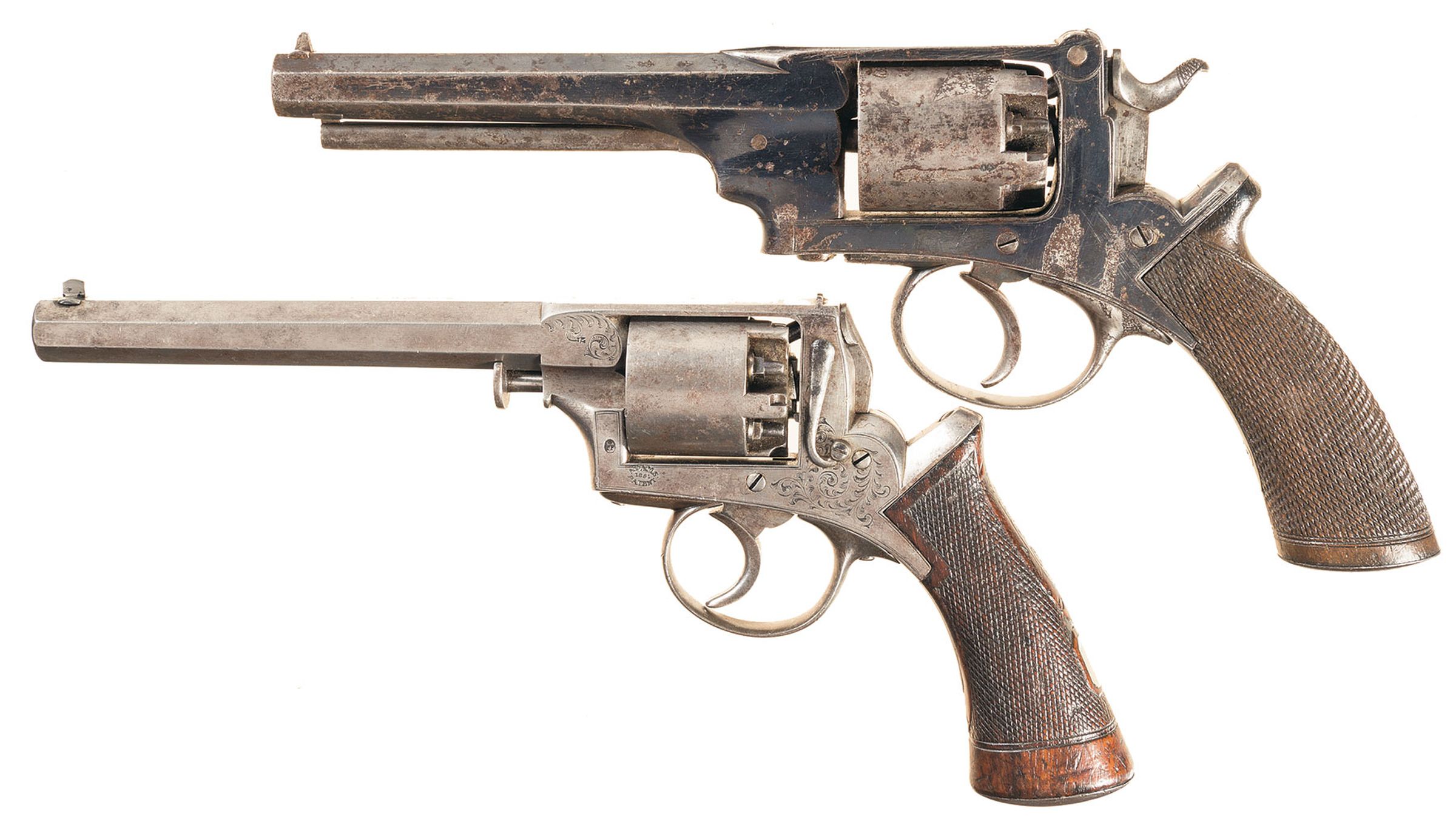 Two European Double Action Percussion Revolvers | Rock Island Auction