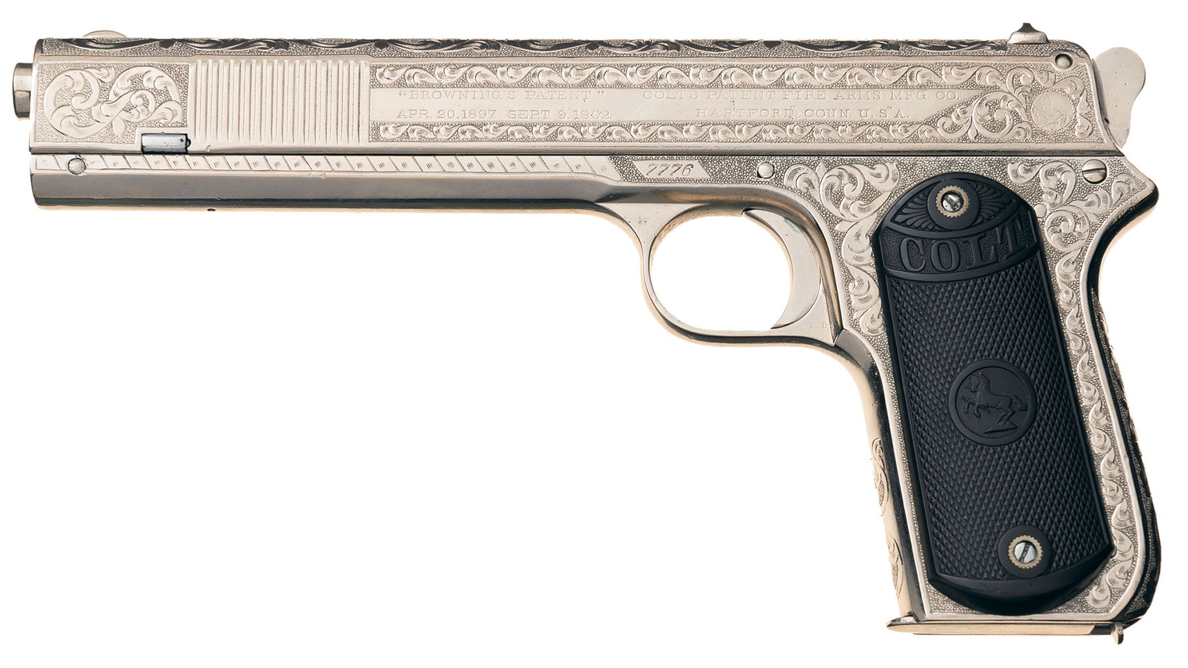 Engraved Colt Sporting Model 1902 Semi-Automatic Pistol | Rock Island ...