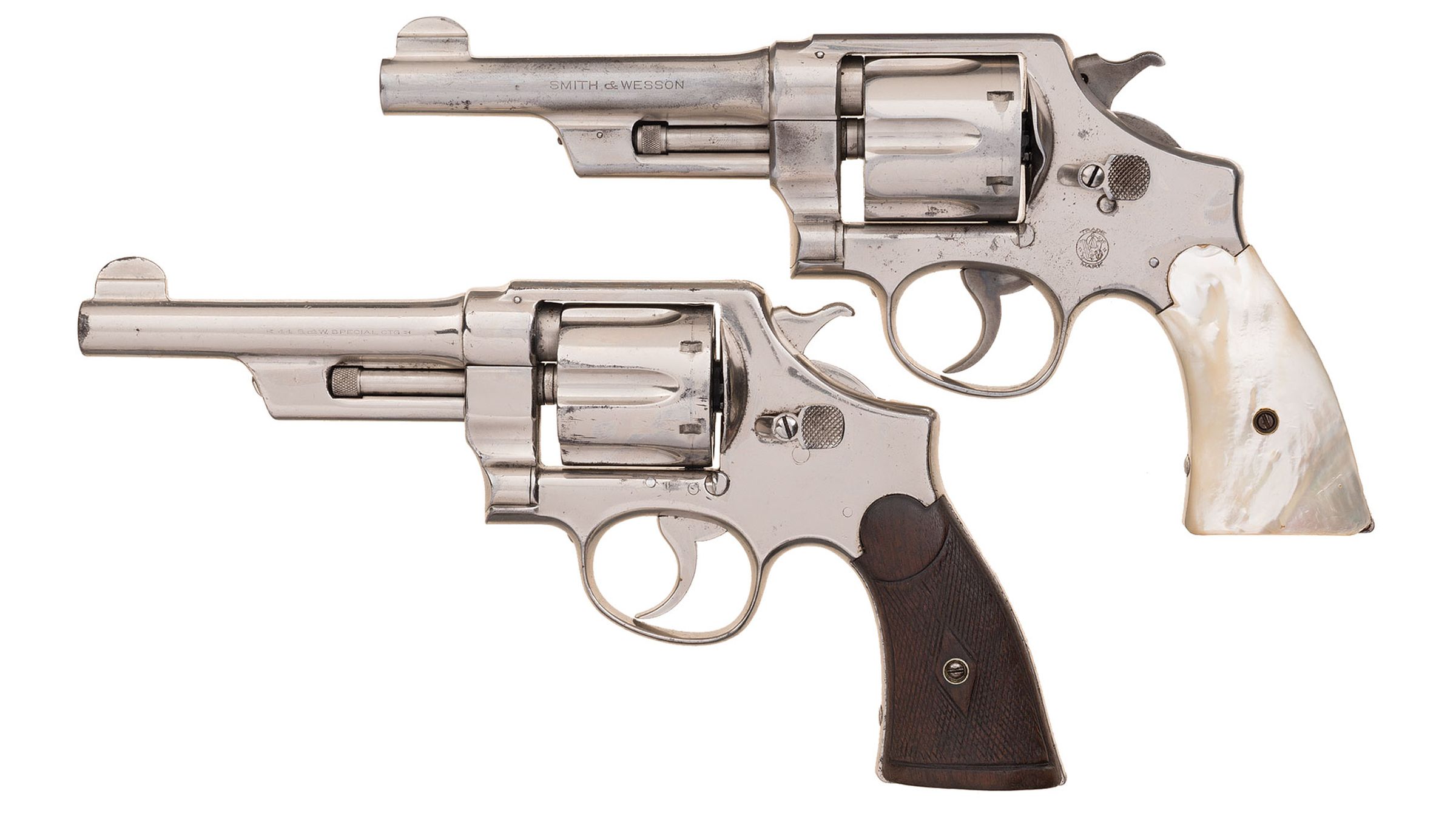 Two Smith & Wesson .44 Hand Ejector Double Action Revolvers | Rock ...