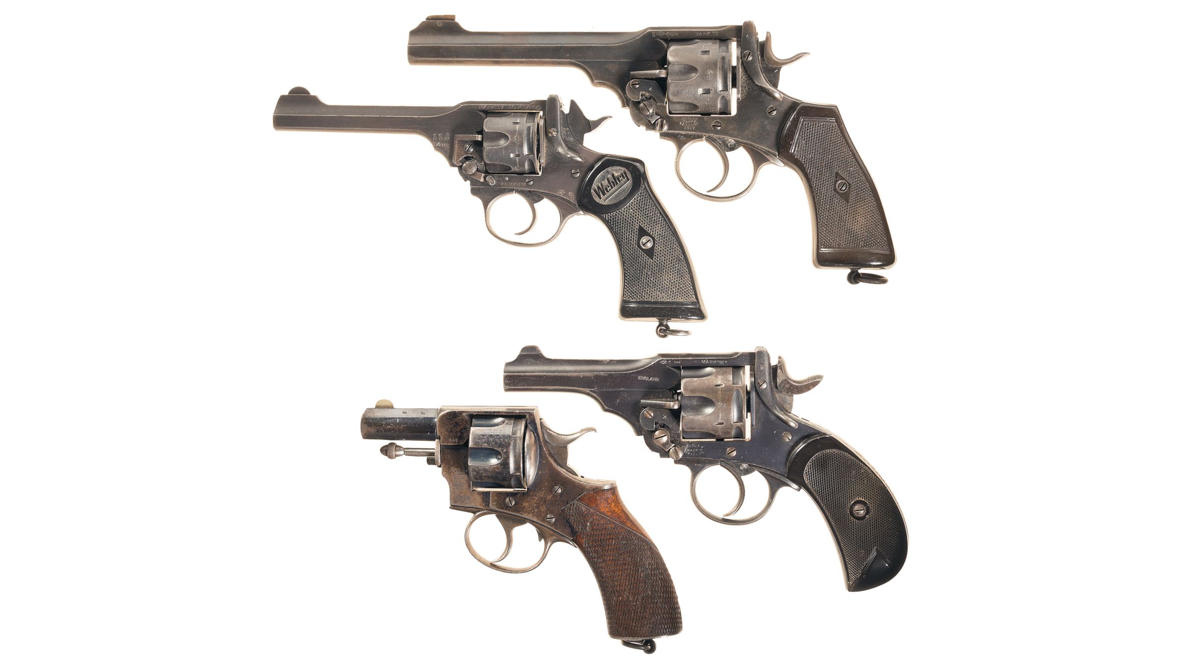 Four English Double Action Revolvers | Rock Island Auction