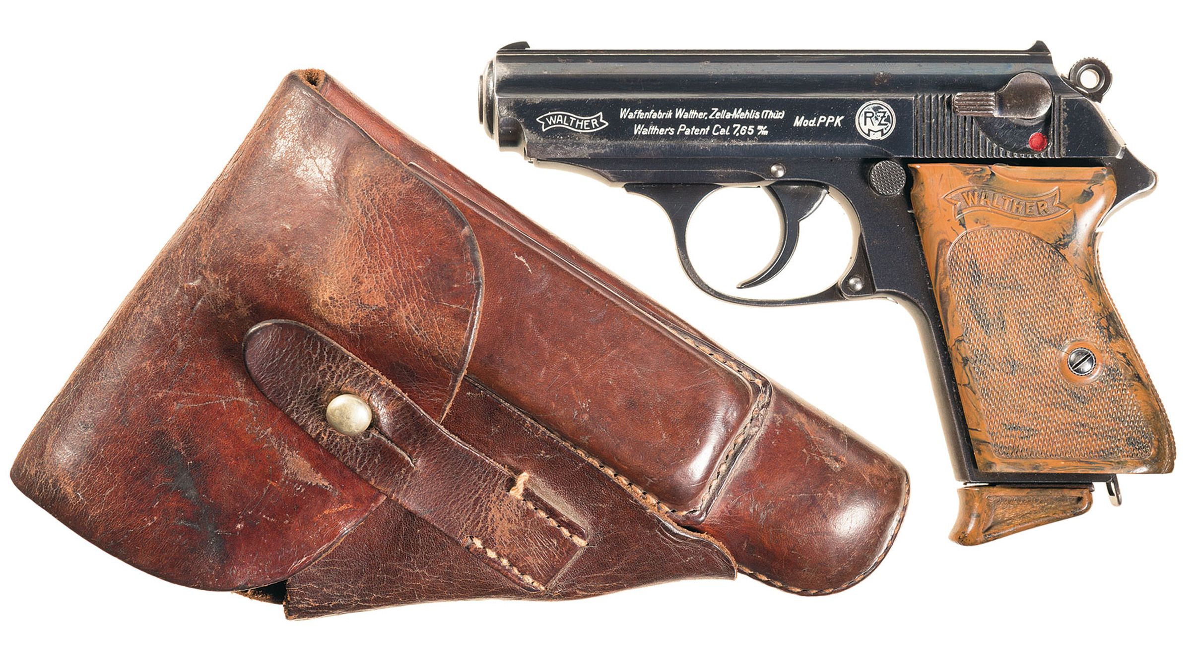'RZM' Marked Walther PPK Semi-Automatic Pistol with Holster | Rock ...