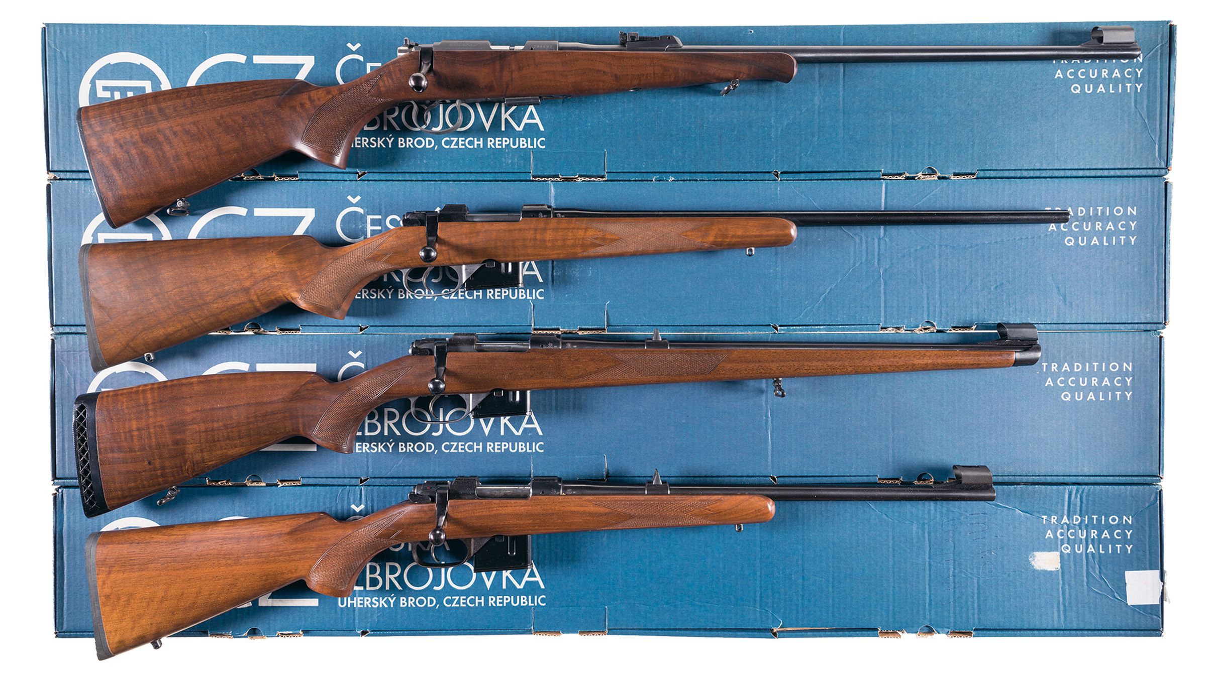 Four Boxed Cz Bolt Action Rifles | Rock Island Auction