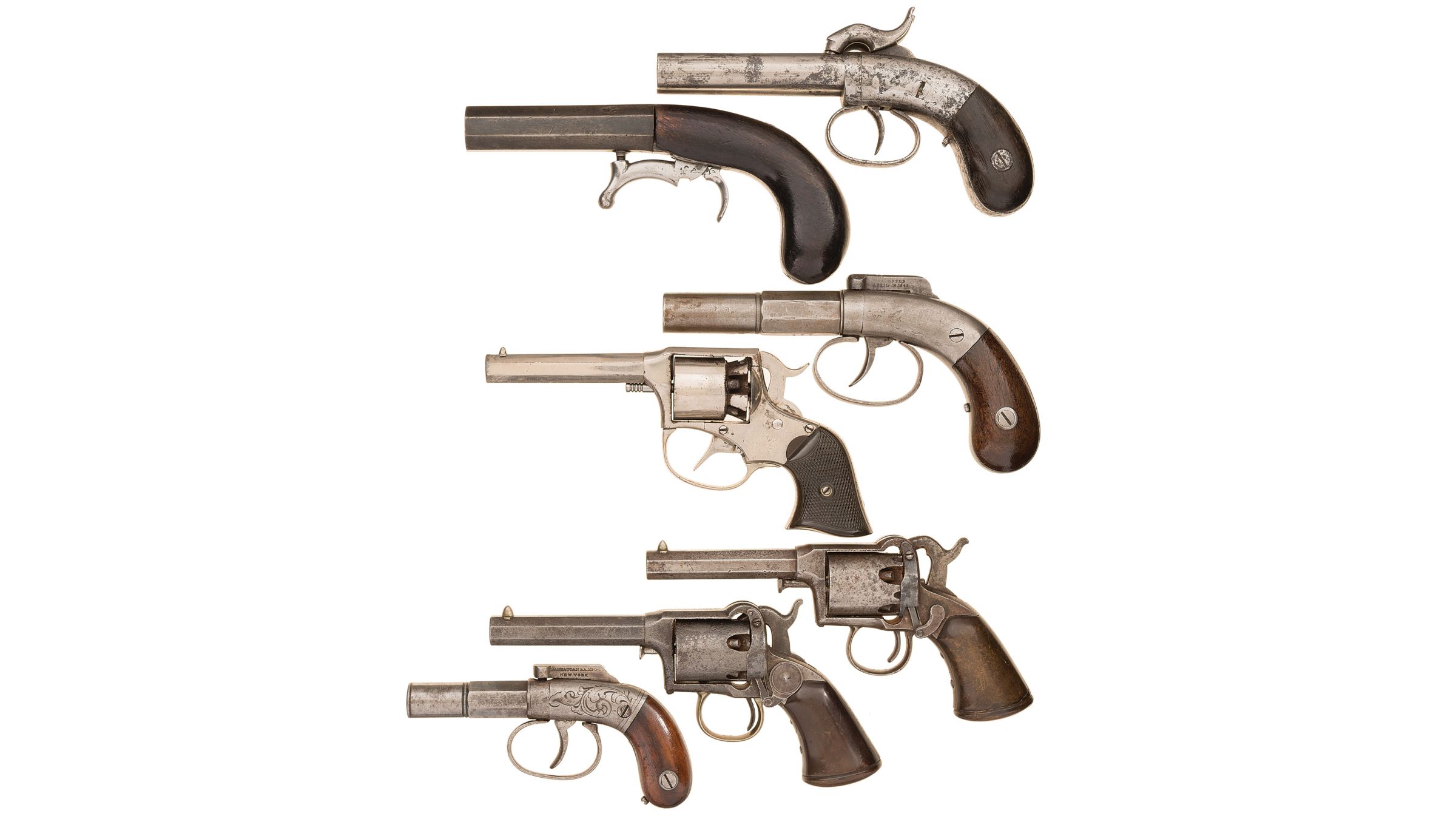 Seven Antique Handguns | Rock Island Auction