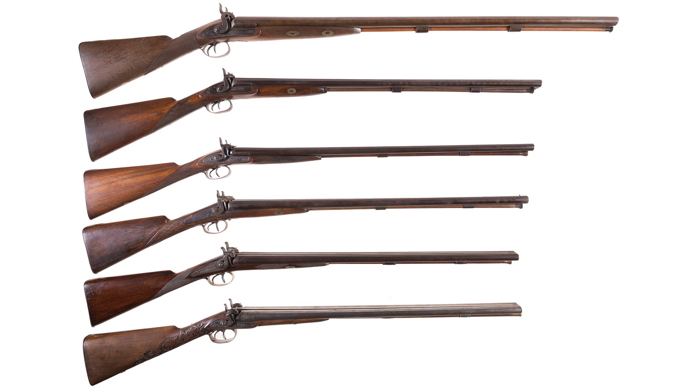 Six Percussion Double Barrel Shotguns | Rock Island Auction