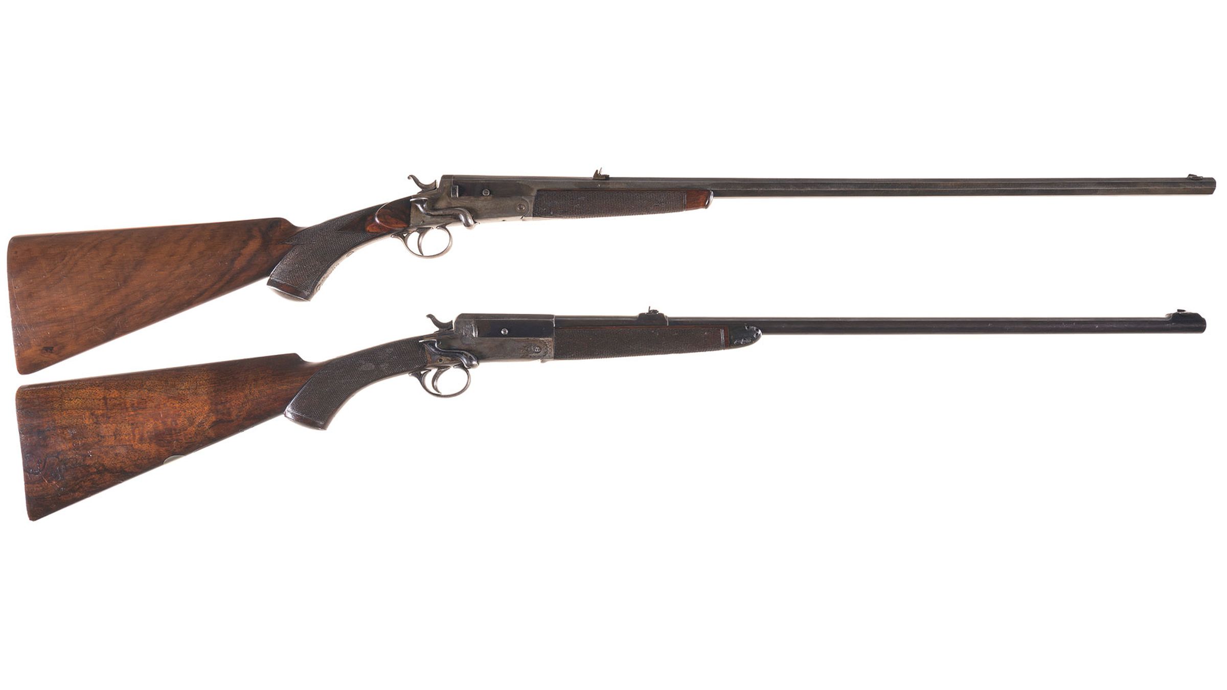 Two English Side Lever Single Shot Rook Rifles | Rock Island Auction