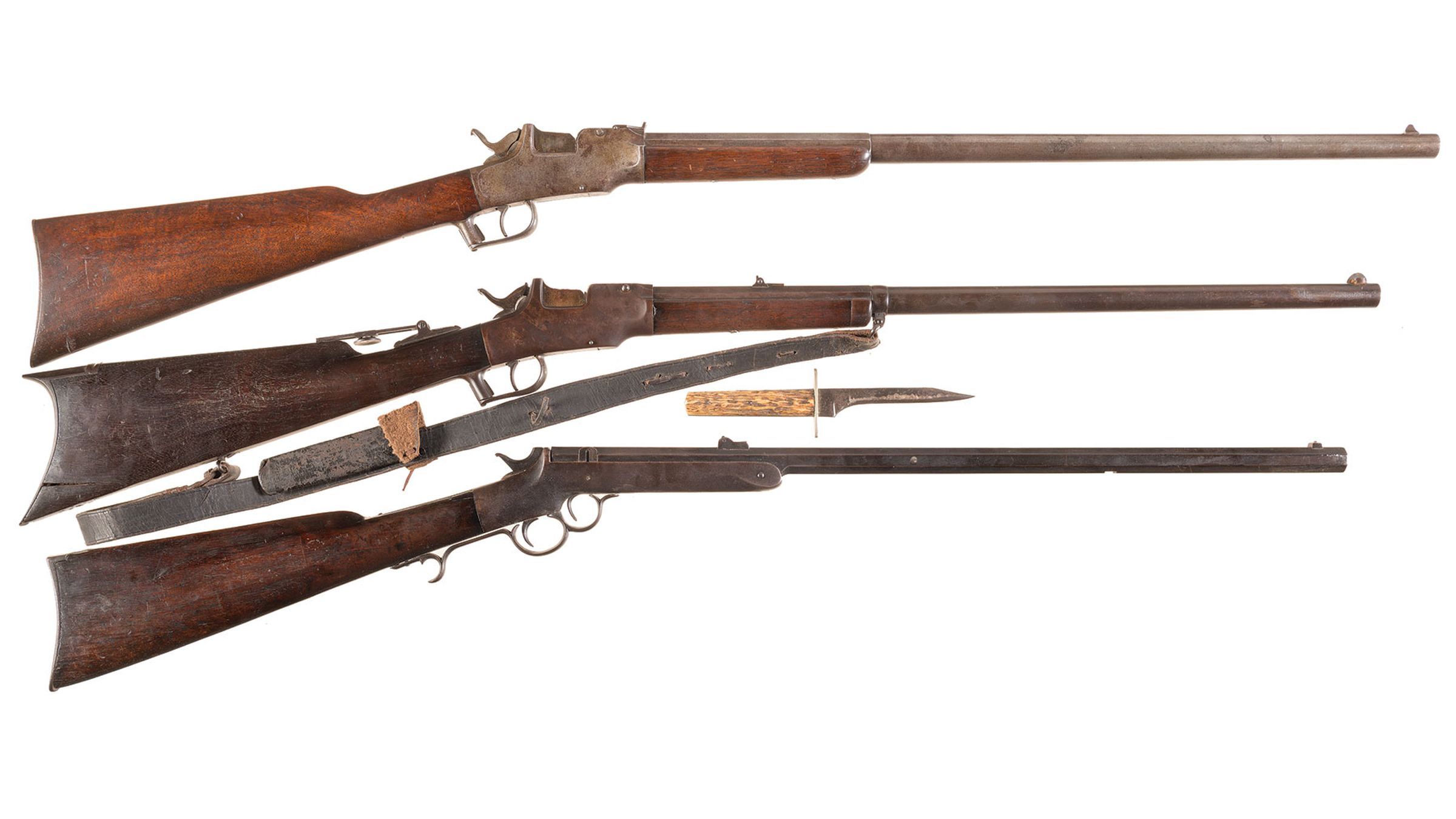 Three Antique American Single Shot Rifles | Rock Island Auction
