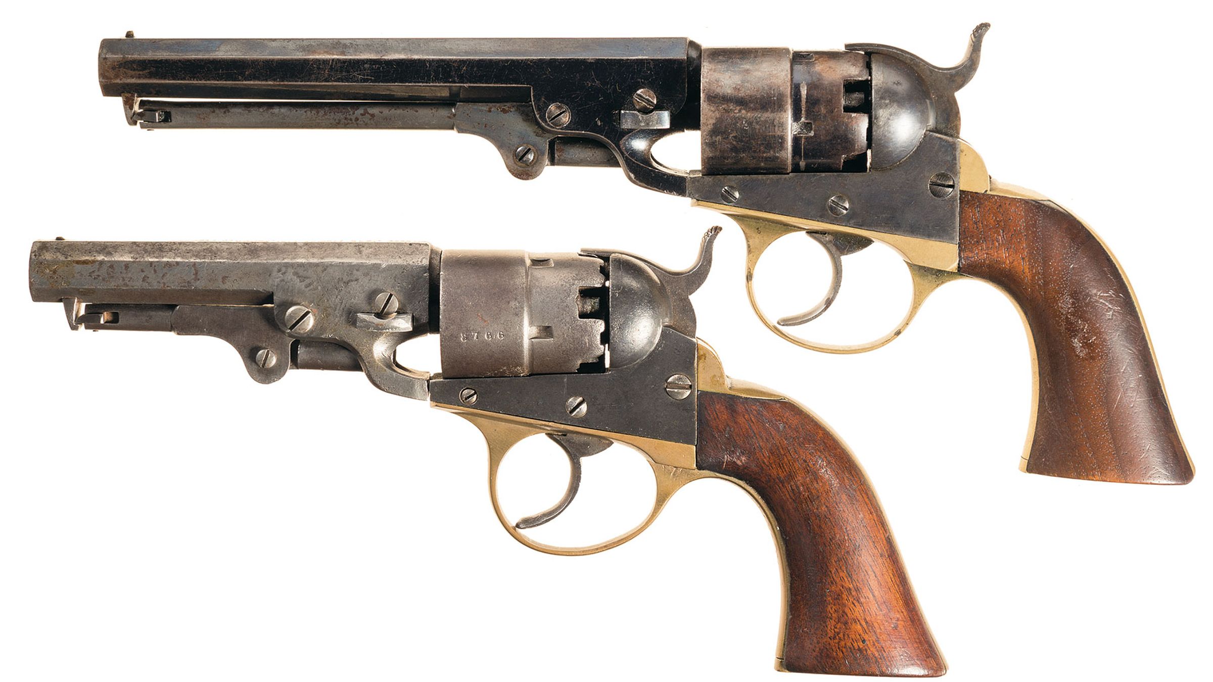 Two Cooper Arms Navy Double Action Percussion Revolvers | Rock Island ...