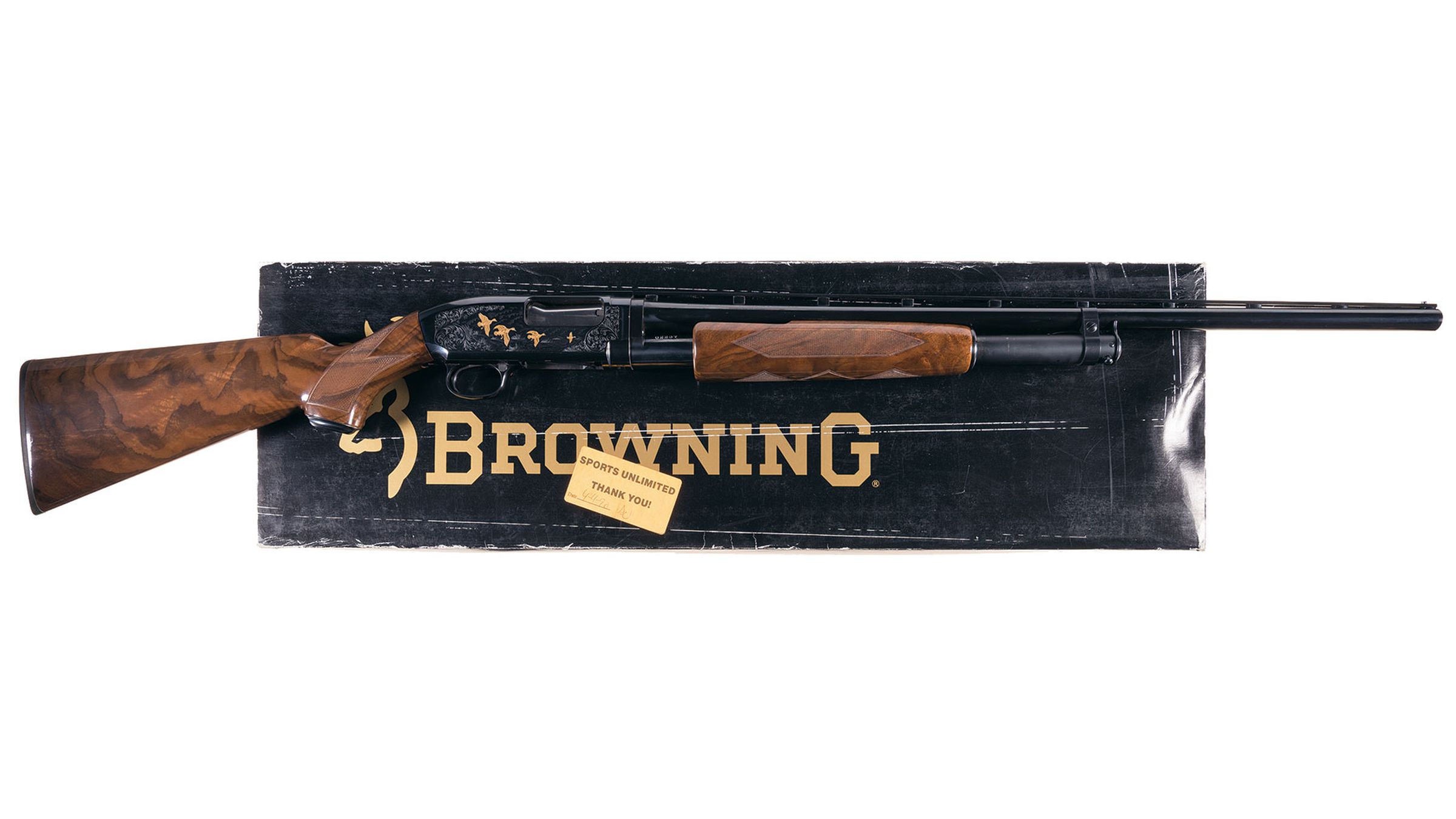 Engraved Browning Model 12 Grade 5 Slide Action Shotgun | Rock Island ...