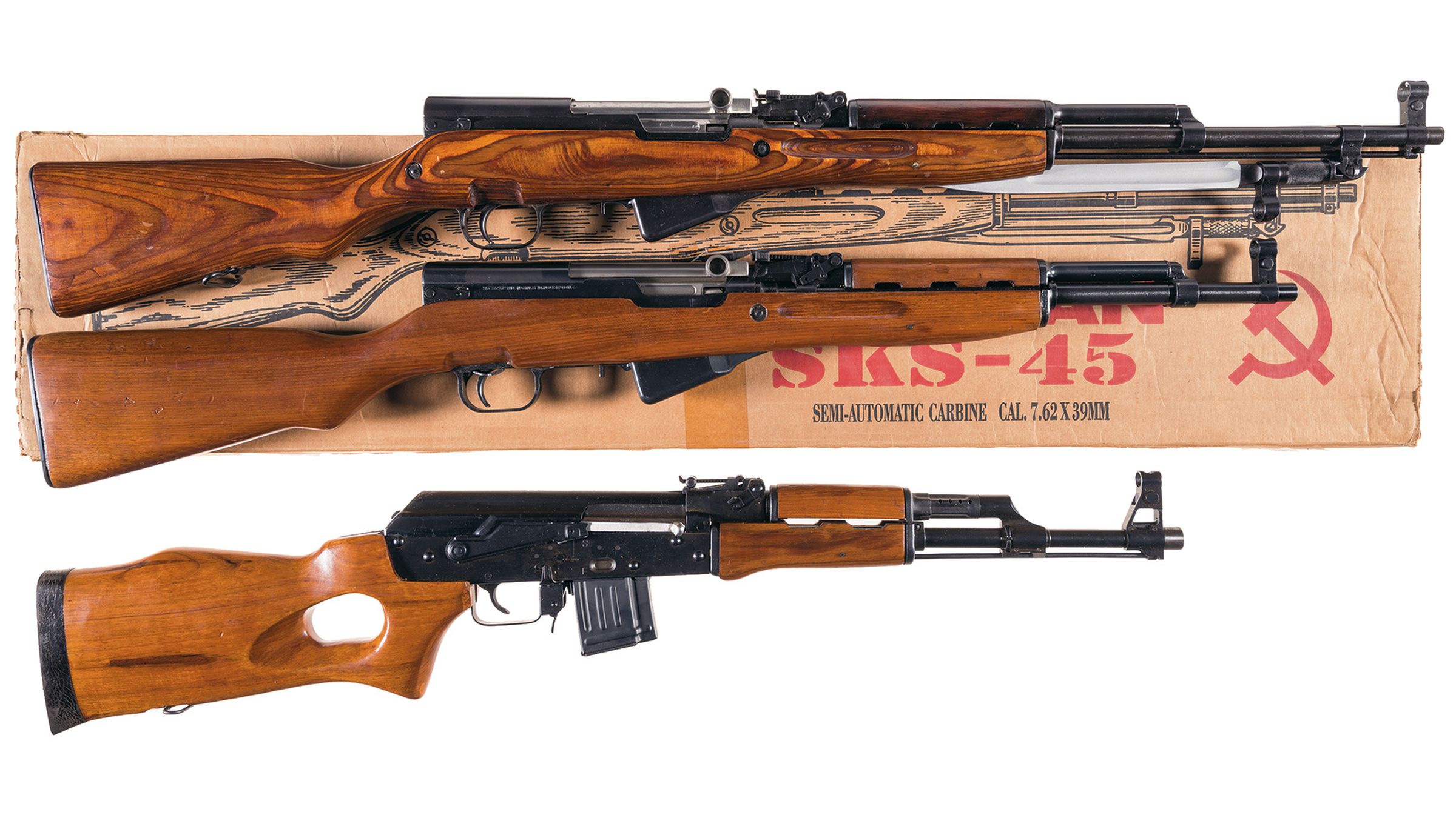 Three Communist Semi-Automatic Long Guns with Boxes | Rock Island Auction