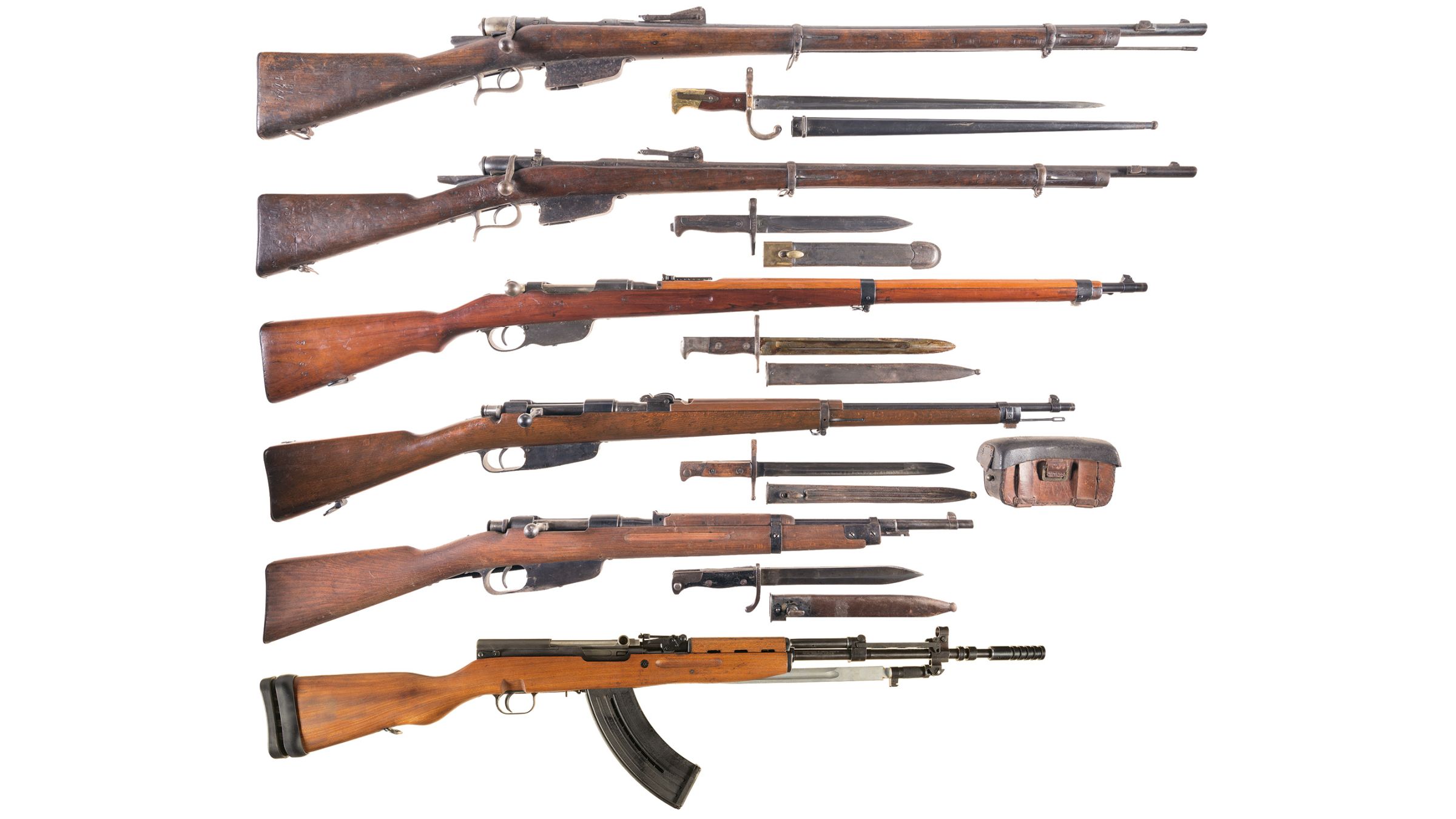 Six European Military Rifles with Bayonets | Rock Island Auction