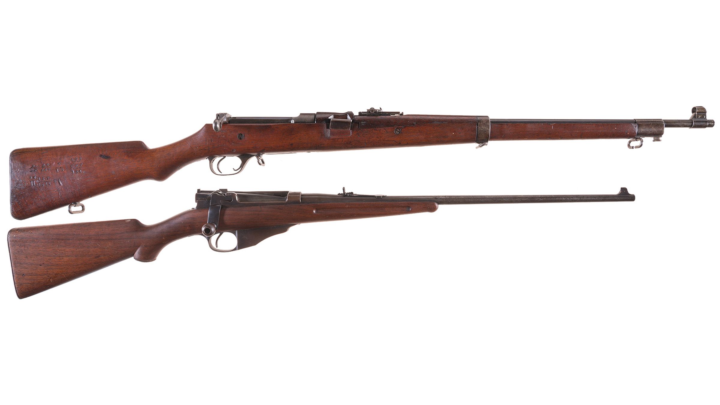 Two Straight Pull Bolt Action Rifles | Rock Island Auction