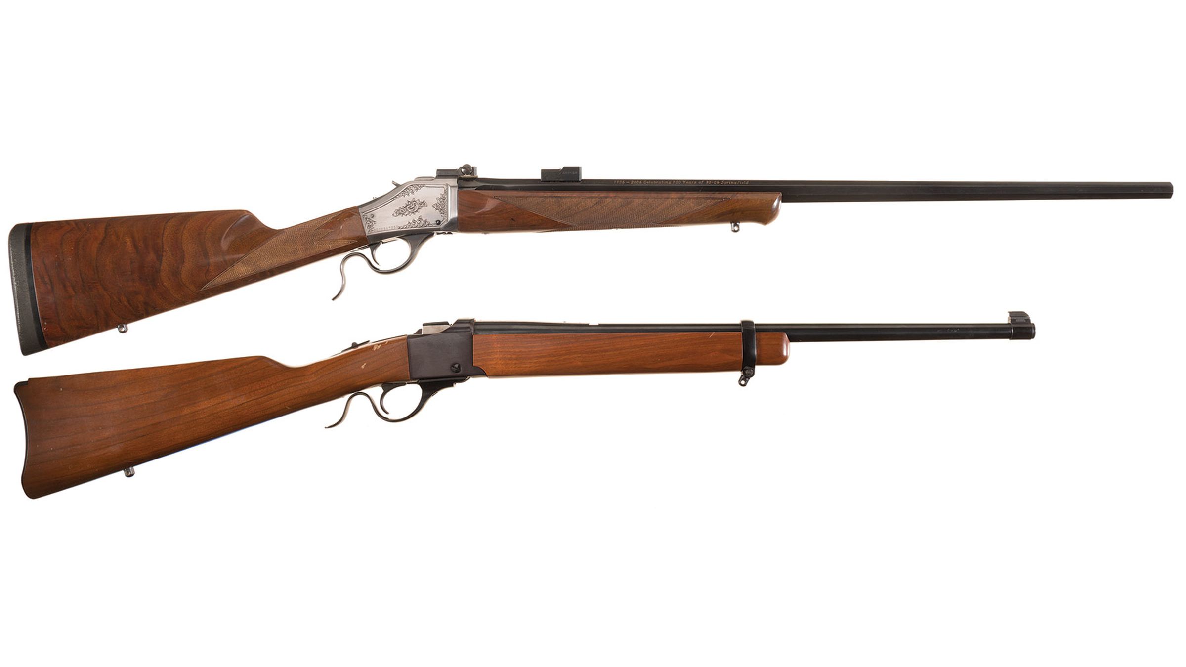 Two Single Shot Falling Block Rifles | Rock Island Auction