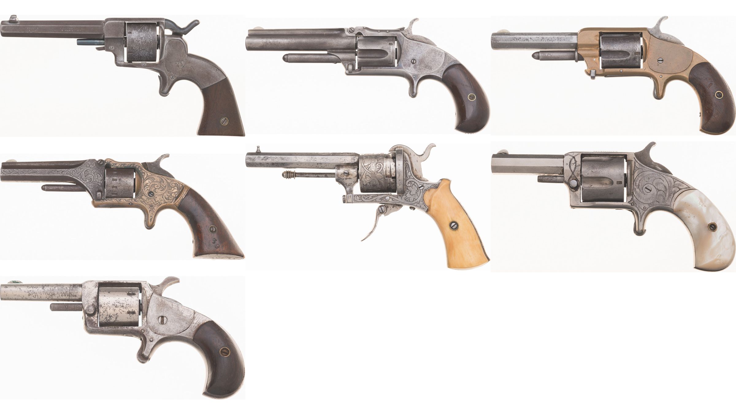 Seven Antique Revolvers | Rock Island Auction