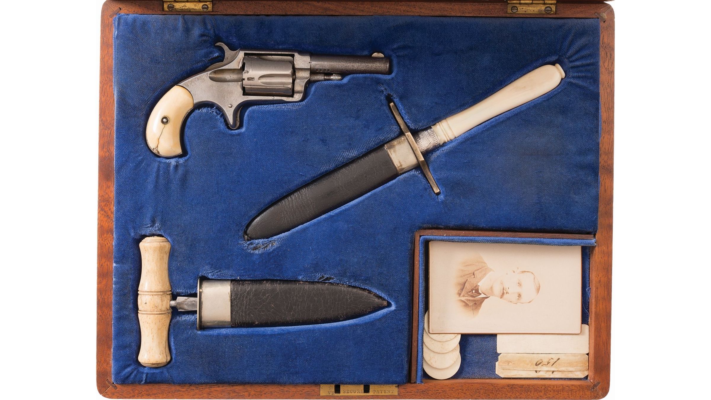 Cased Hopkins & Allen Revolver with Two Rodgers Marked Daggers | Rock ...