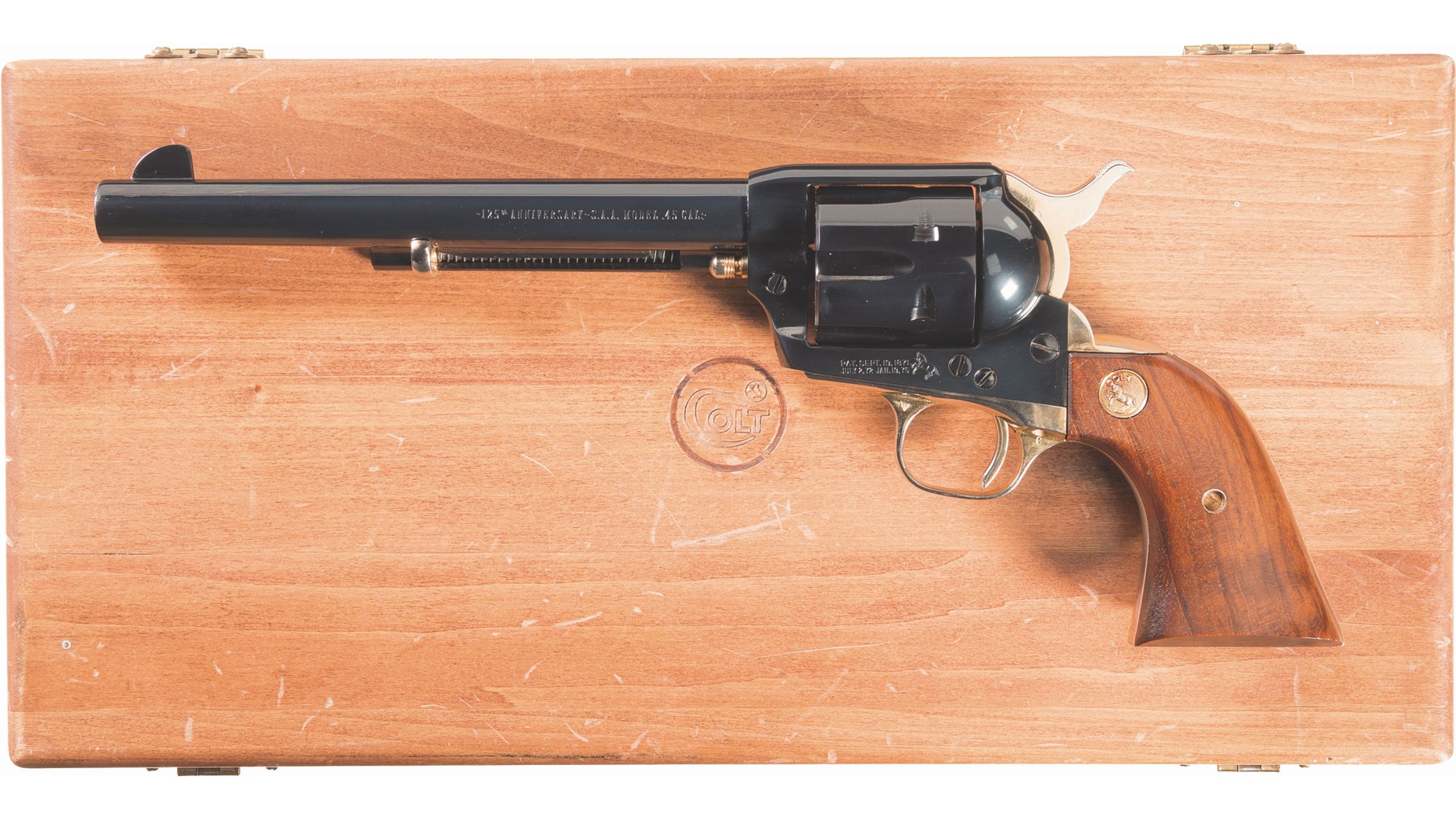 Cased Colt 125th Anniversary Commemorative SAA Revolver | Rock Island ...