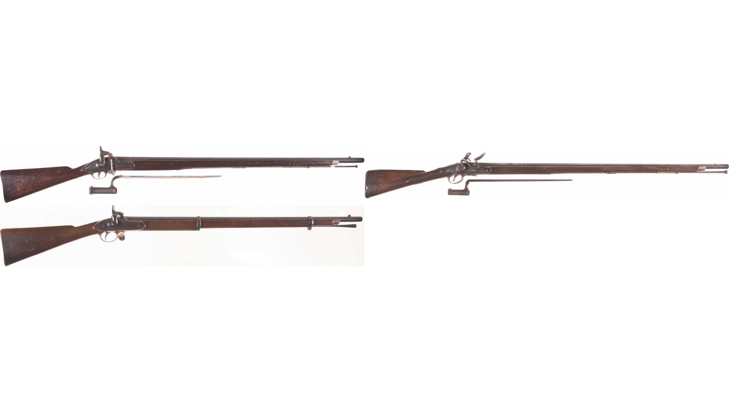 Three Antique Military Muzzle Loading Long Guns | Rock Island Auction