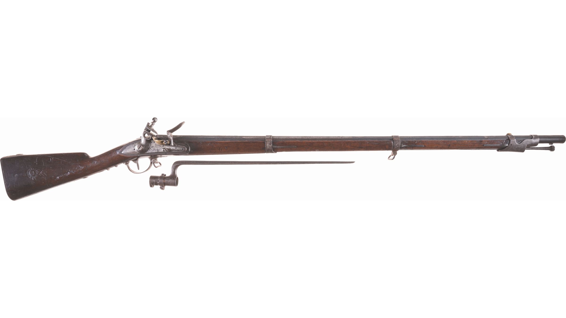 French Empire Mutzig Arsenal Flintlock Musket with Bayonet | Rock ...