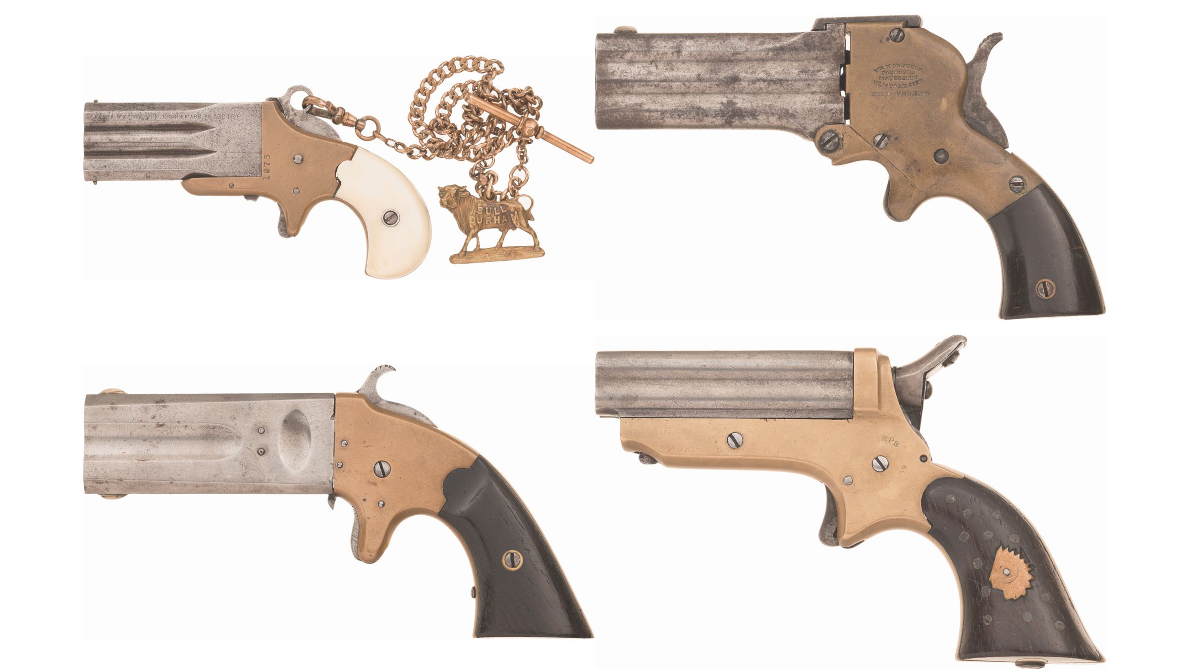 Four Antique American Multi-Barrel Pistols | Rock Island Auction