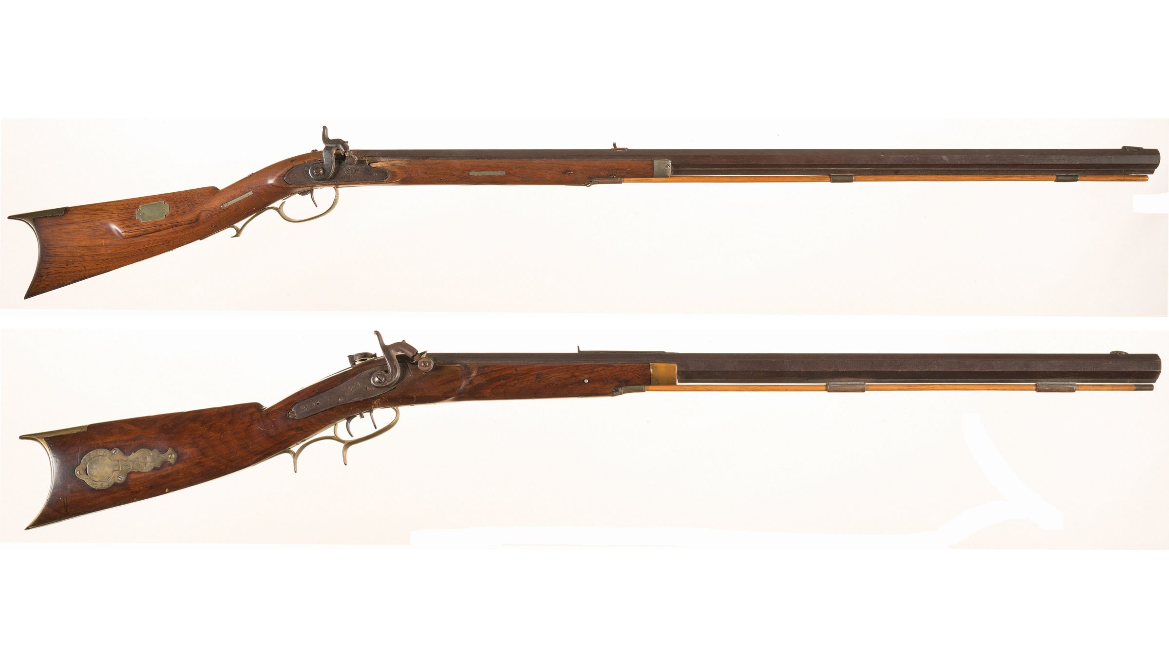 Two Antique American Half-Stock Percussion Rifles | Rock Island Auction