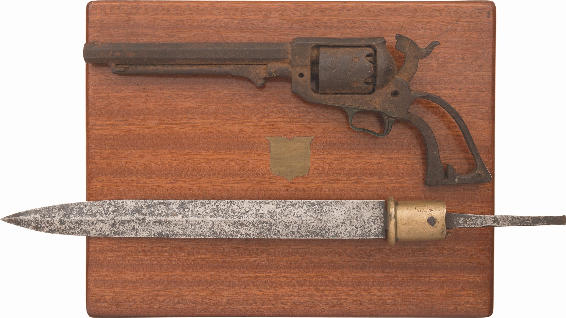 Relic Whitney Navy Revolver and Pike Head | Rock Island Auction