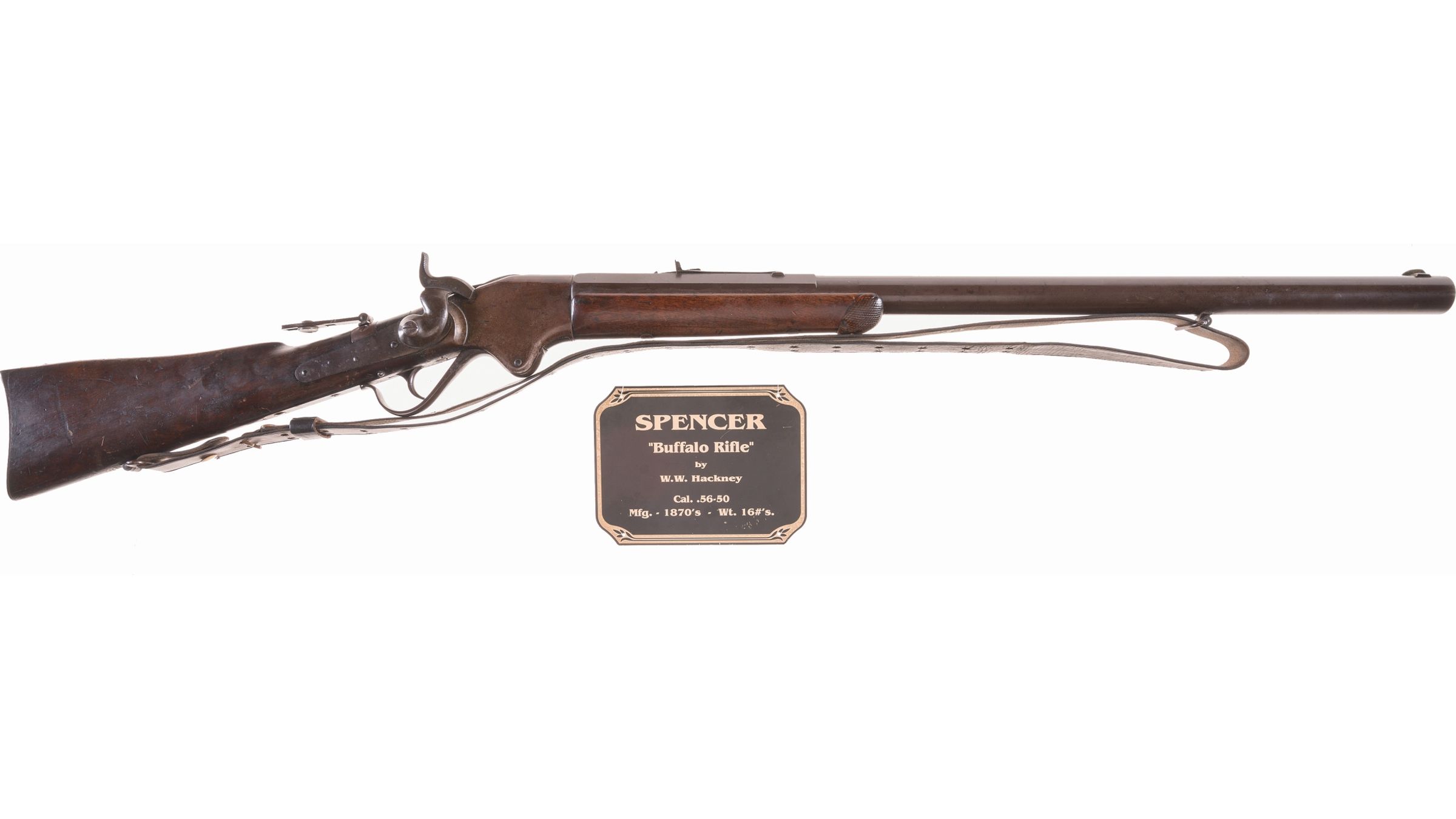 W.W. Hackney Custom Heavy Barrel Spencer Repeating Buffalo Rifle | Rock ...