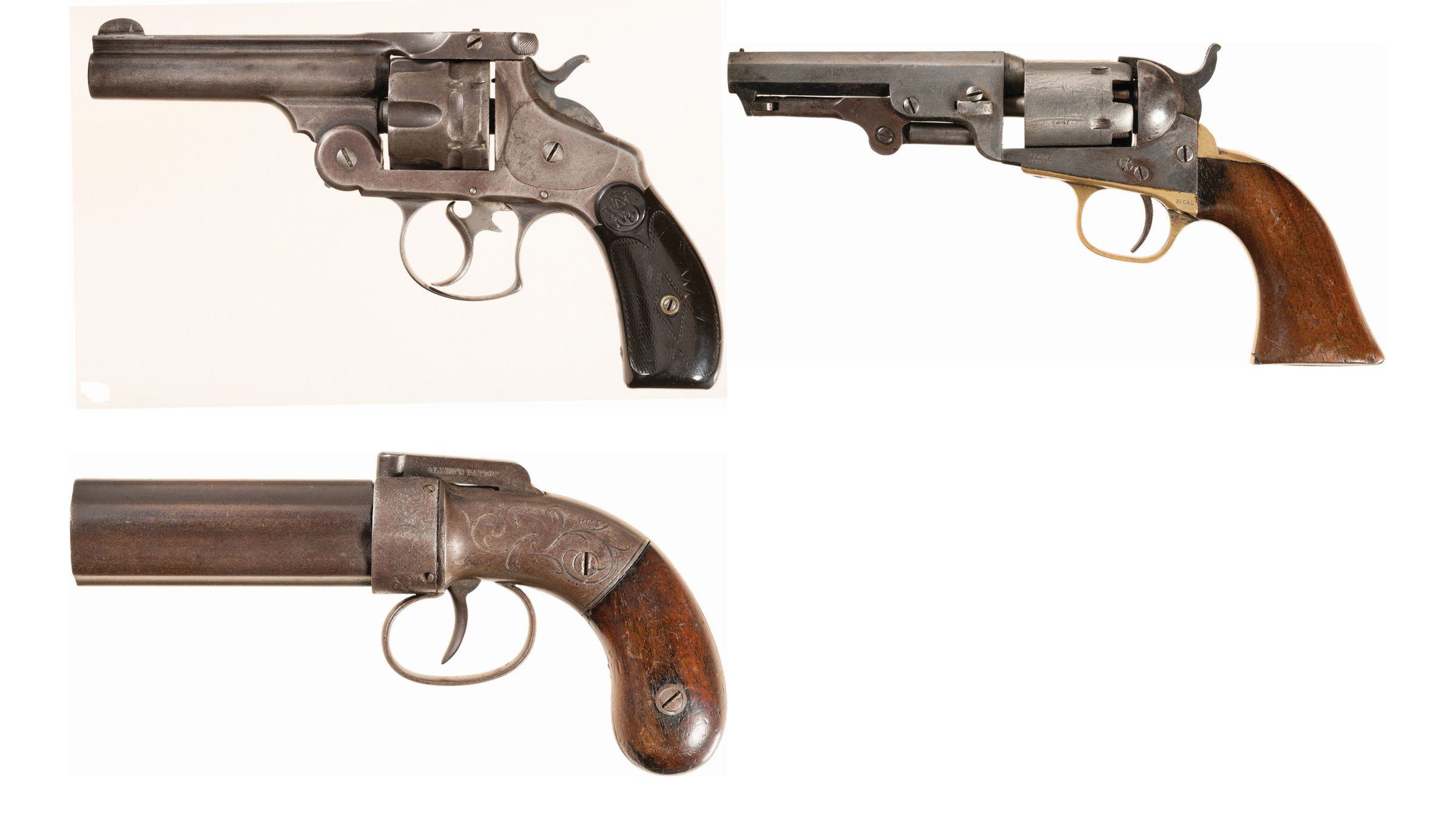 Three Antique American Revolvers | Rock Island Auction