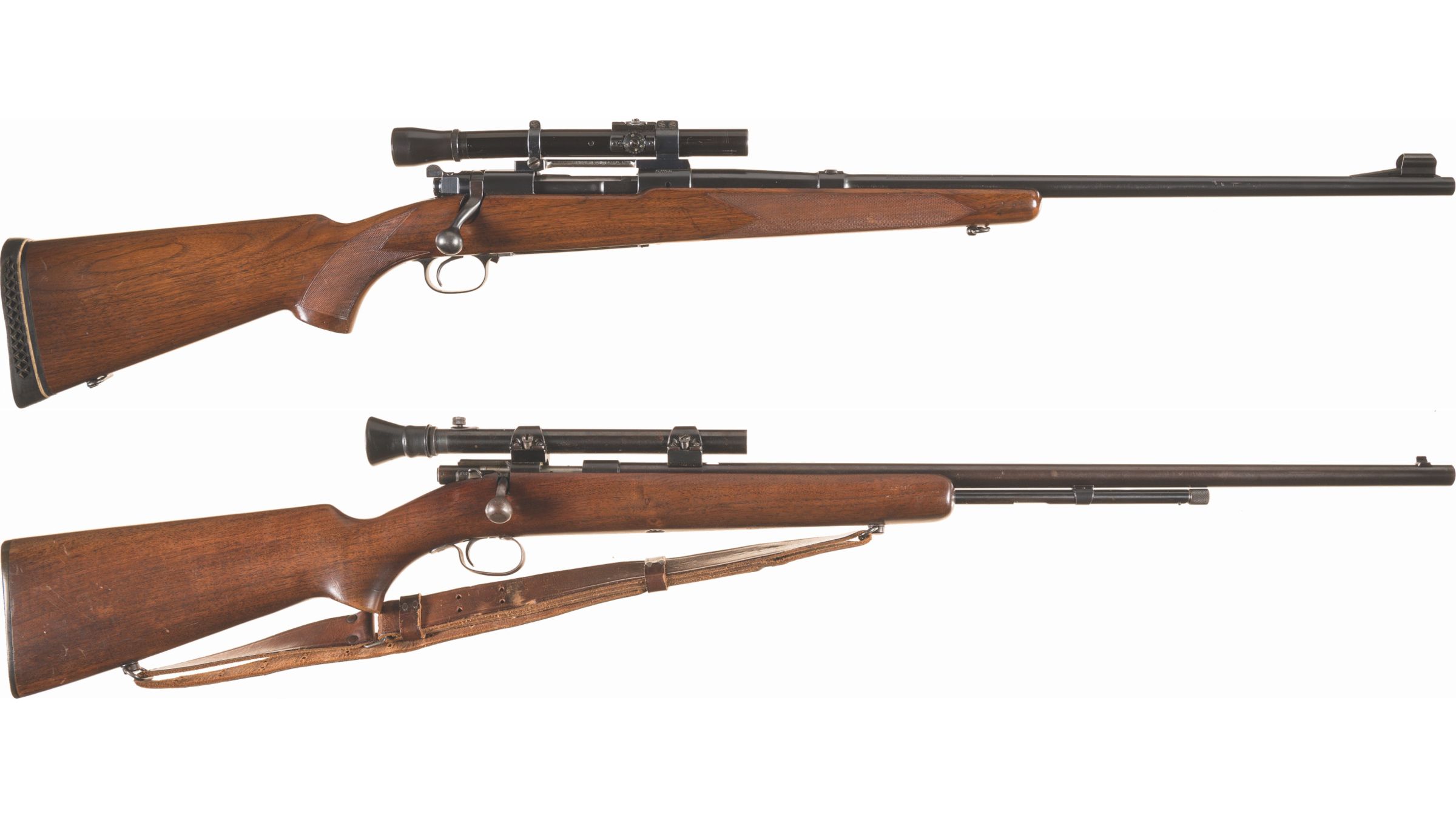 Two Scoped Winchester Bolt Action Rifles | Rock Island Auction