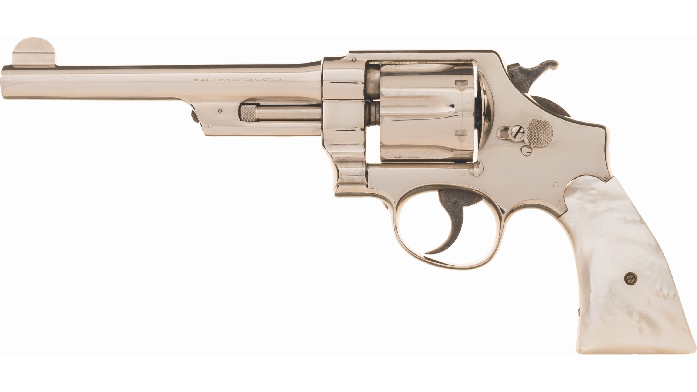S&W 44 Hand Ejector 1st Model Triple Lock Double Action Revolver | Rock ...