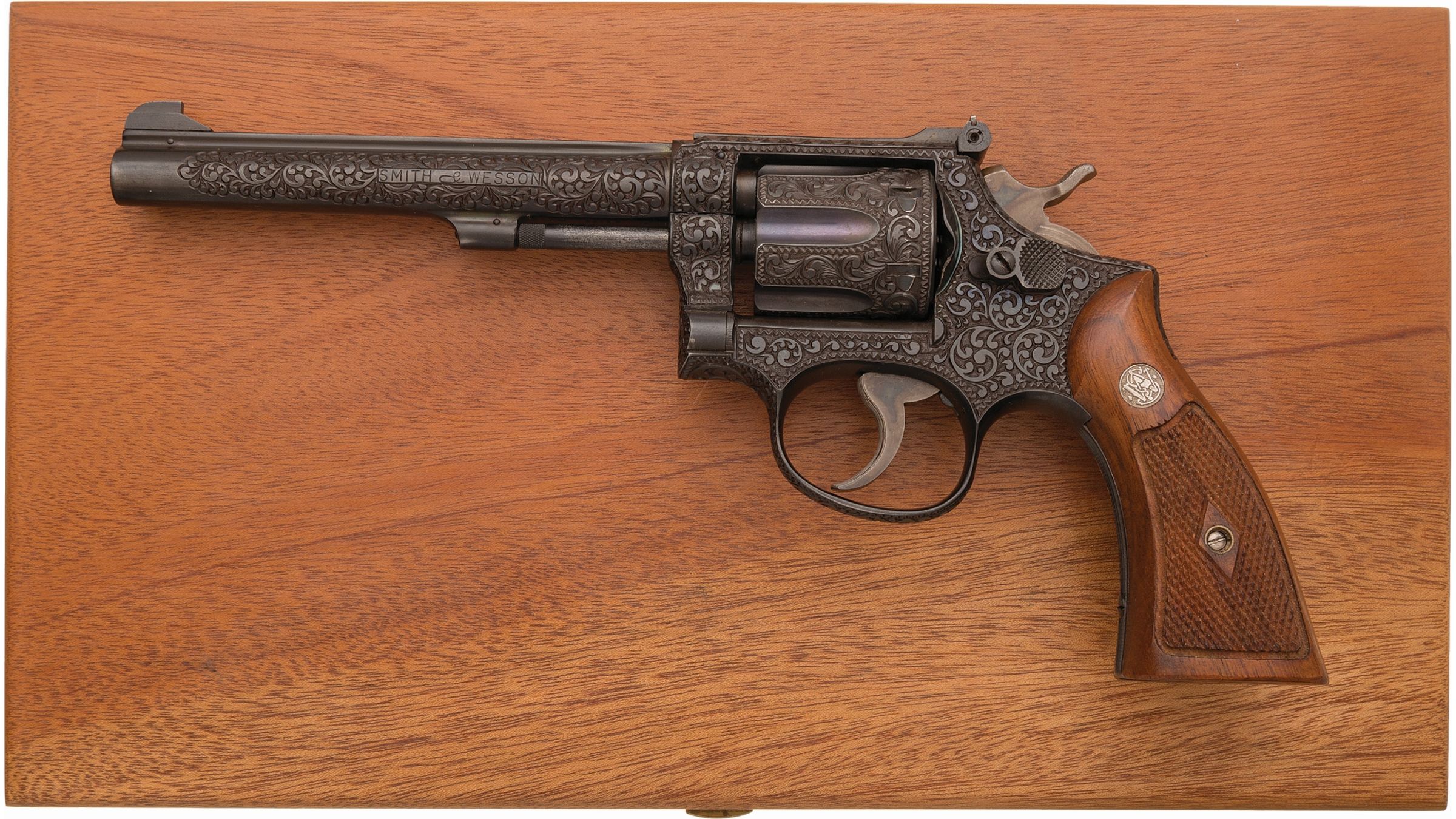Engraved S&W K-22 Masterpiece Pre-Model 17 Revolver | Rock Island Auction
