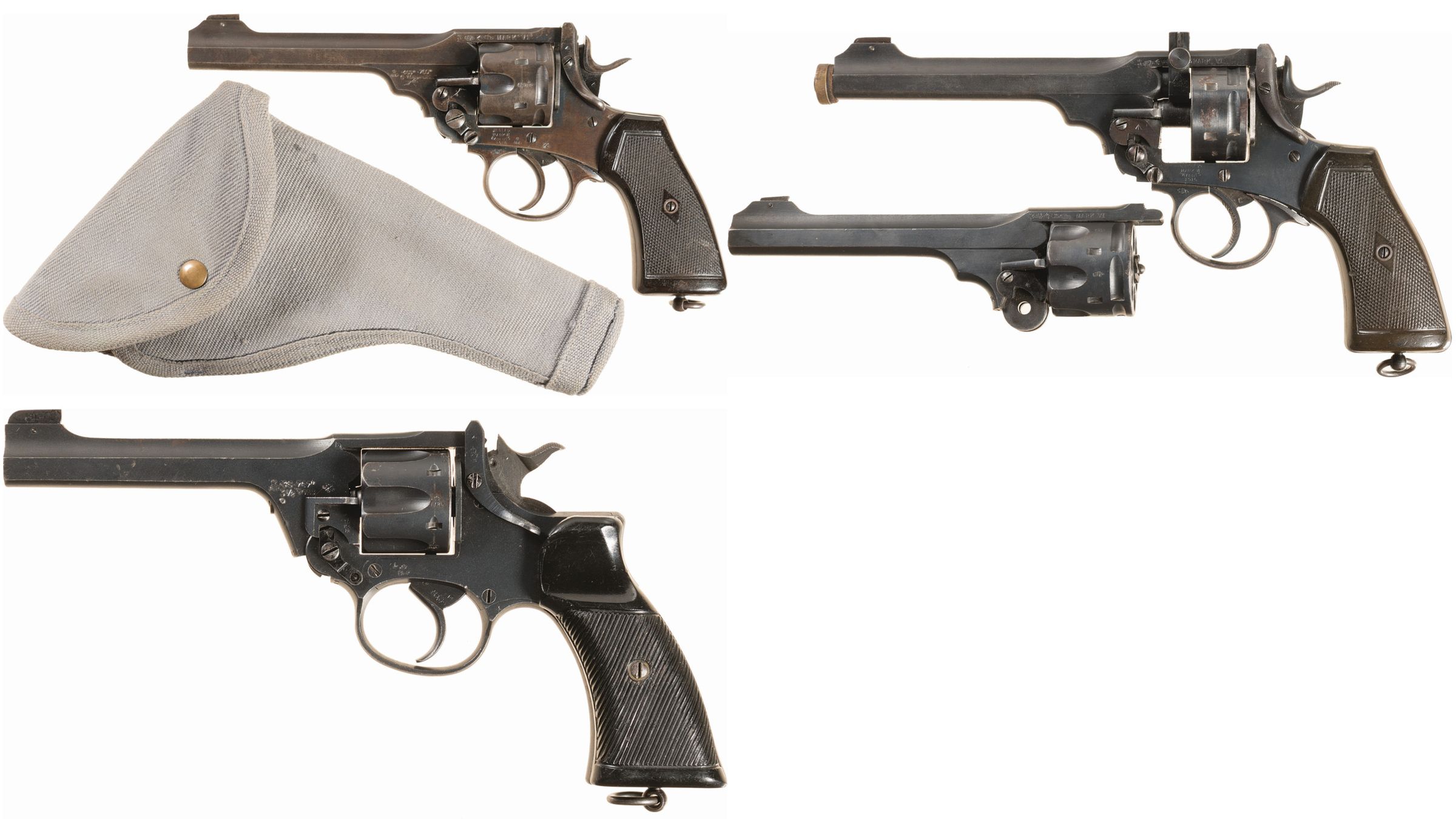 Three Webley & Scott Double Action Revolvers | Rock Island Auction
