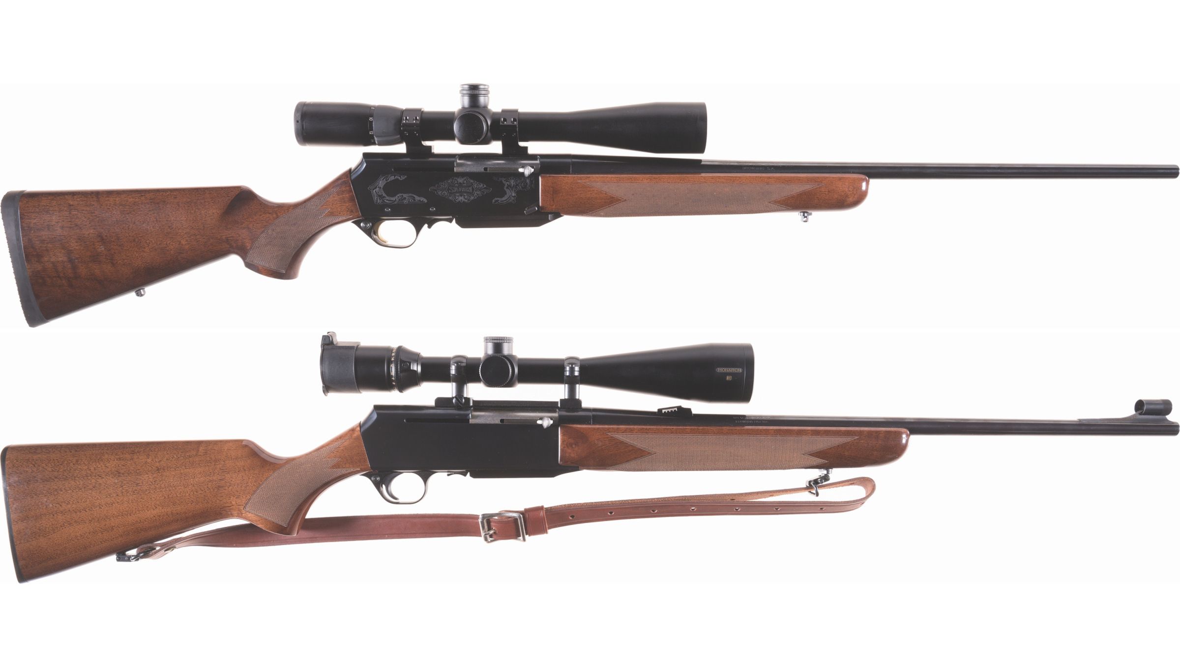 Two Browning BAR Semi-Automatic Rifles with Scopes | Rock Island Auction