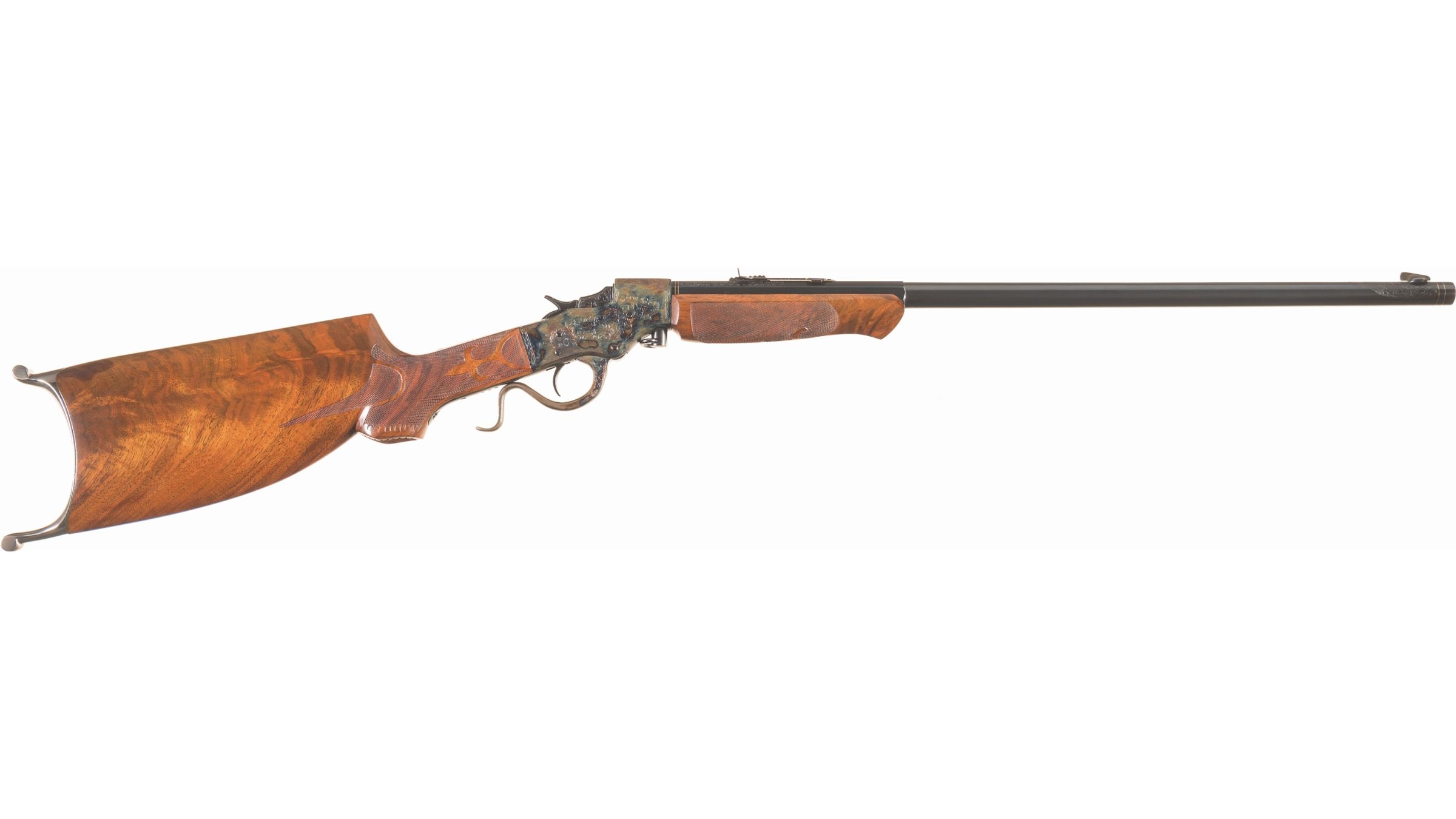 Engraved Gold Inlaid Stevens Single Shot Rifle | Rock Island Auction
