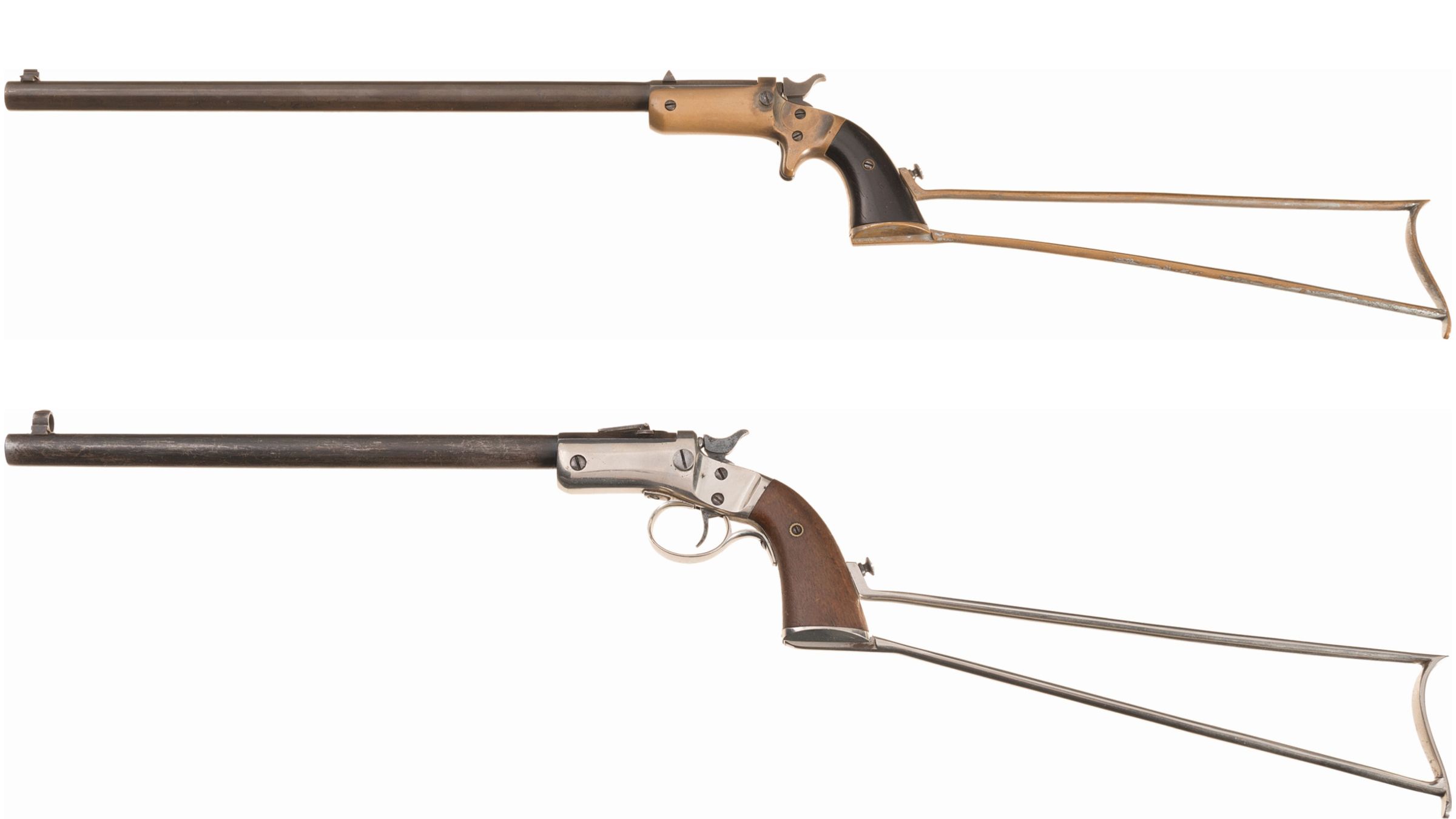 Two Stevens Pocket Rifles with Shoulder Stocks | Rock Island Auction