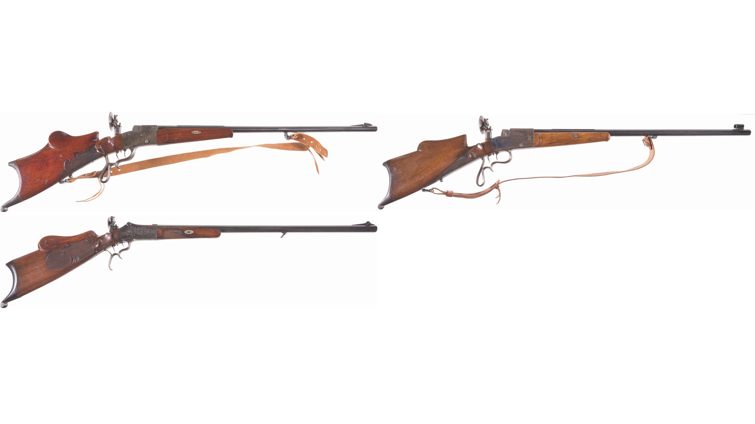 Three Schuetzen Rifles | Rock Island Auction