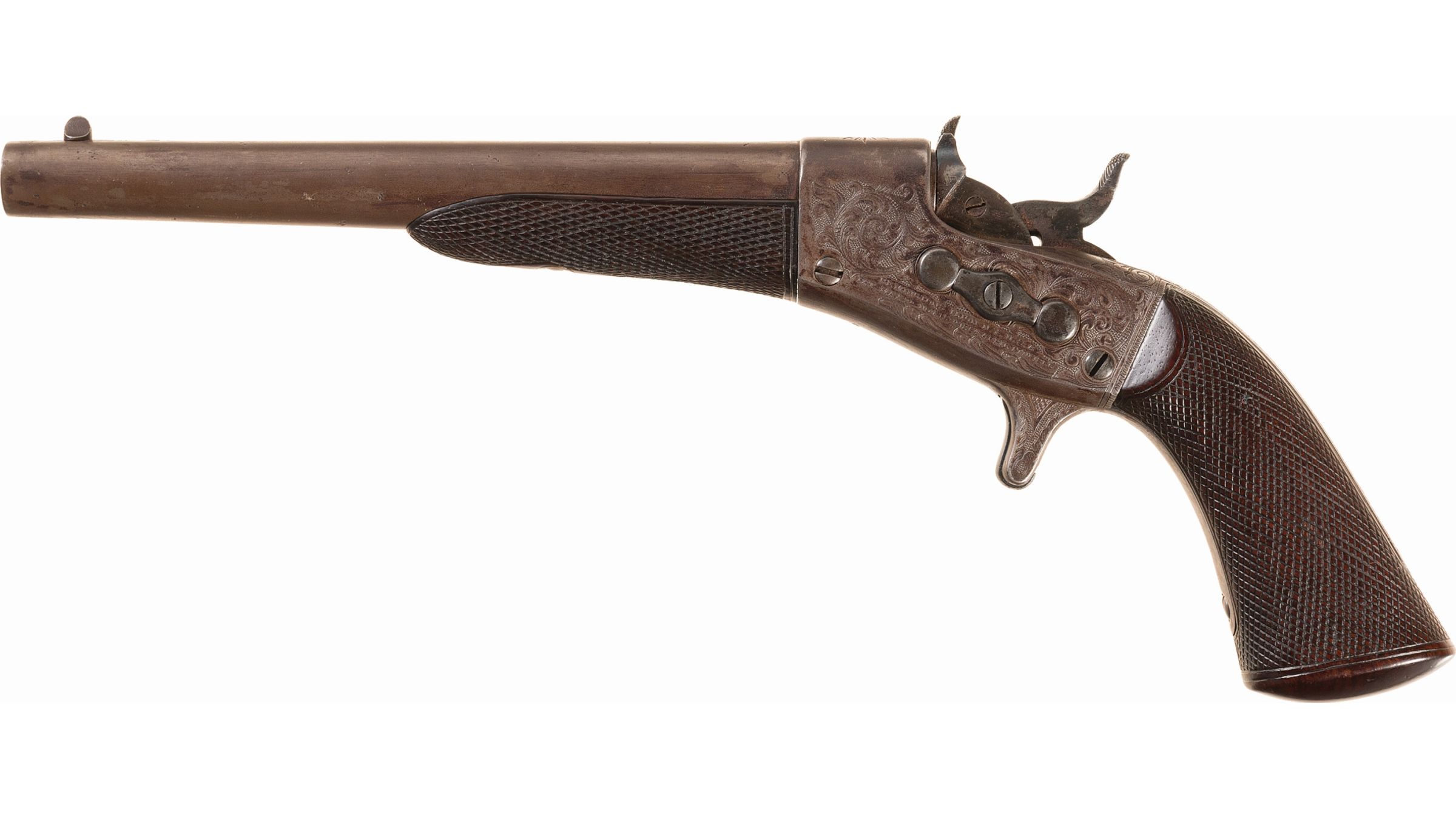Engraved U.S. Remington Model 1866 Navy Rolling Block Pistol | Rock ...