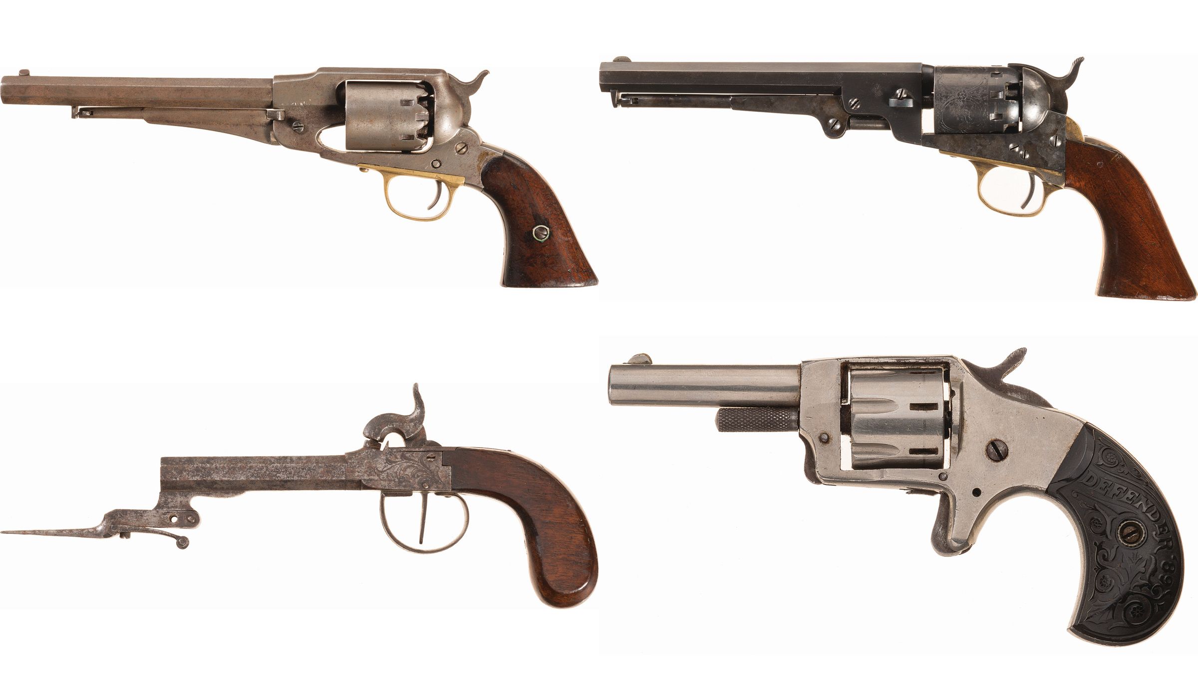 Four Antique Handguns | Rock Island Auction