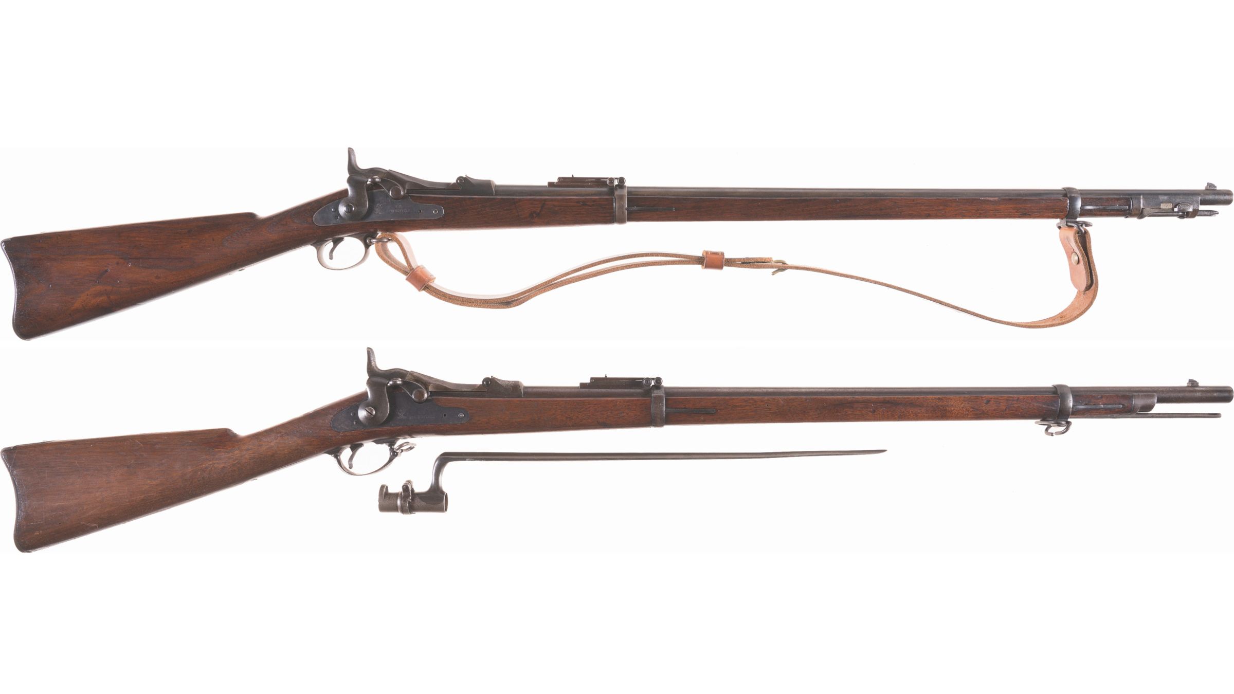 Two U.S. Springfield Trapdoor Rifles with Bayonets | Rock Island Auction