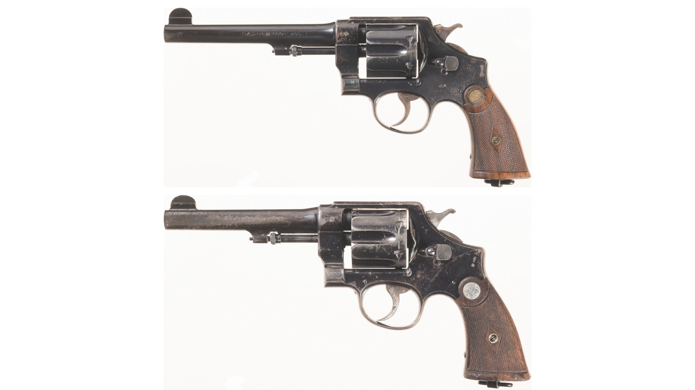 Two S&W .455 Hand Ejector 2nd Model Double Action Revolvers | Rock ...