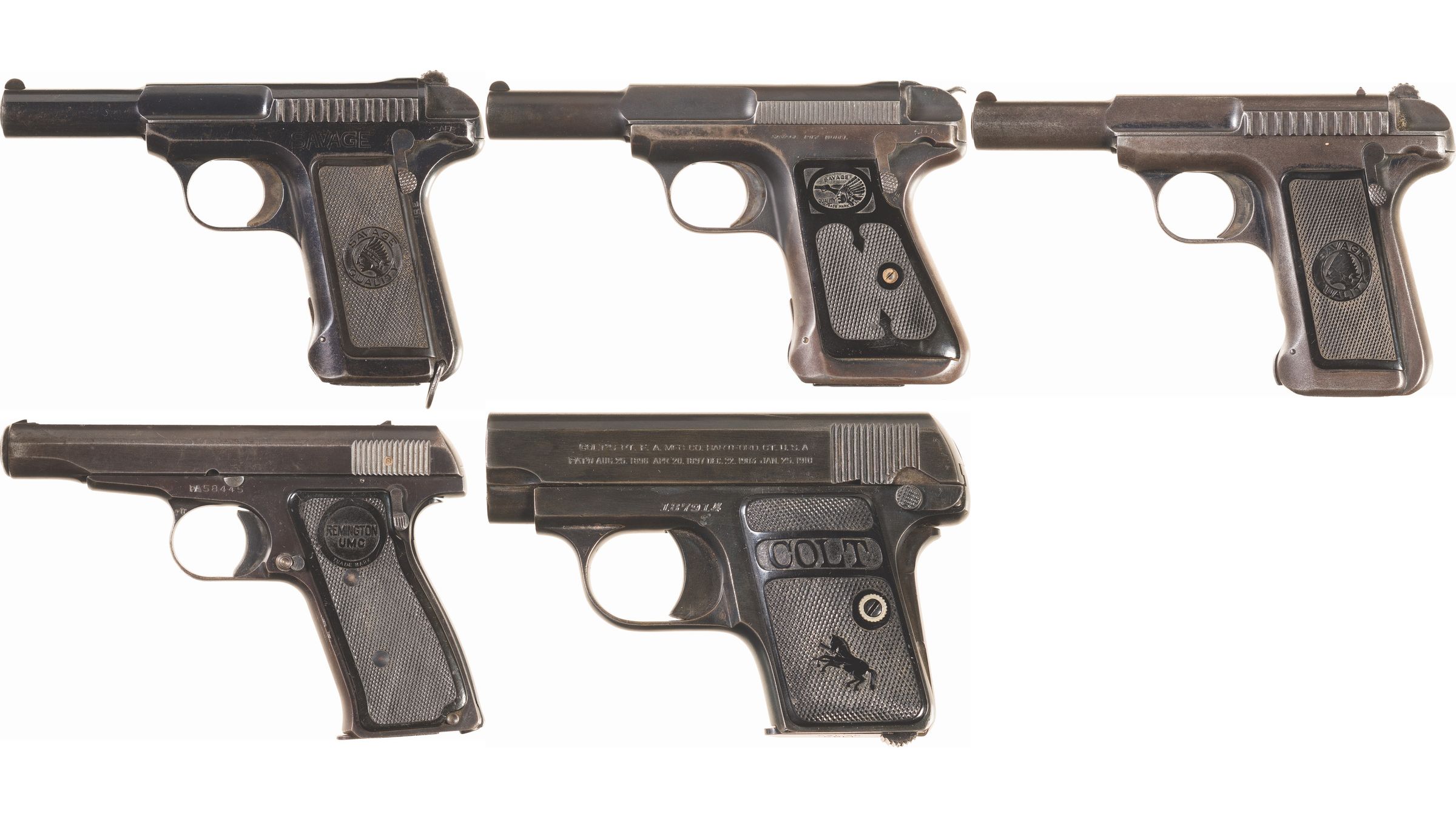 Five Early Semi-Automatic Pistols | Rock Island Auction