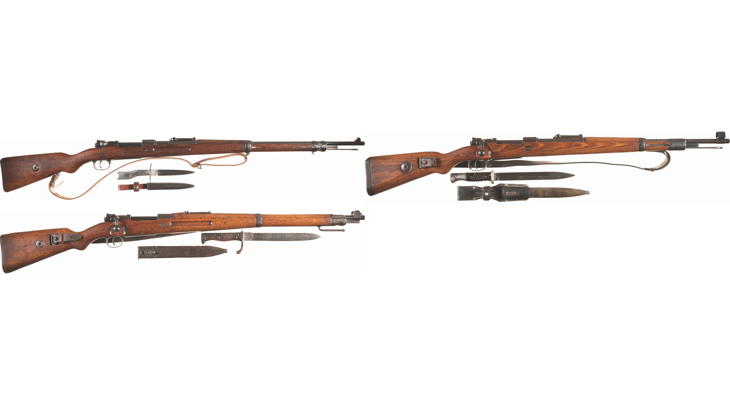 Three Military Bolt Action Rifles with Bayonets | Rock Island Auction