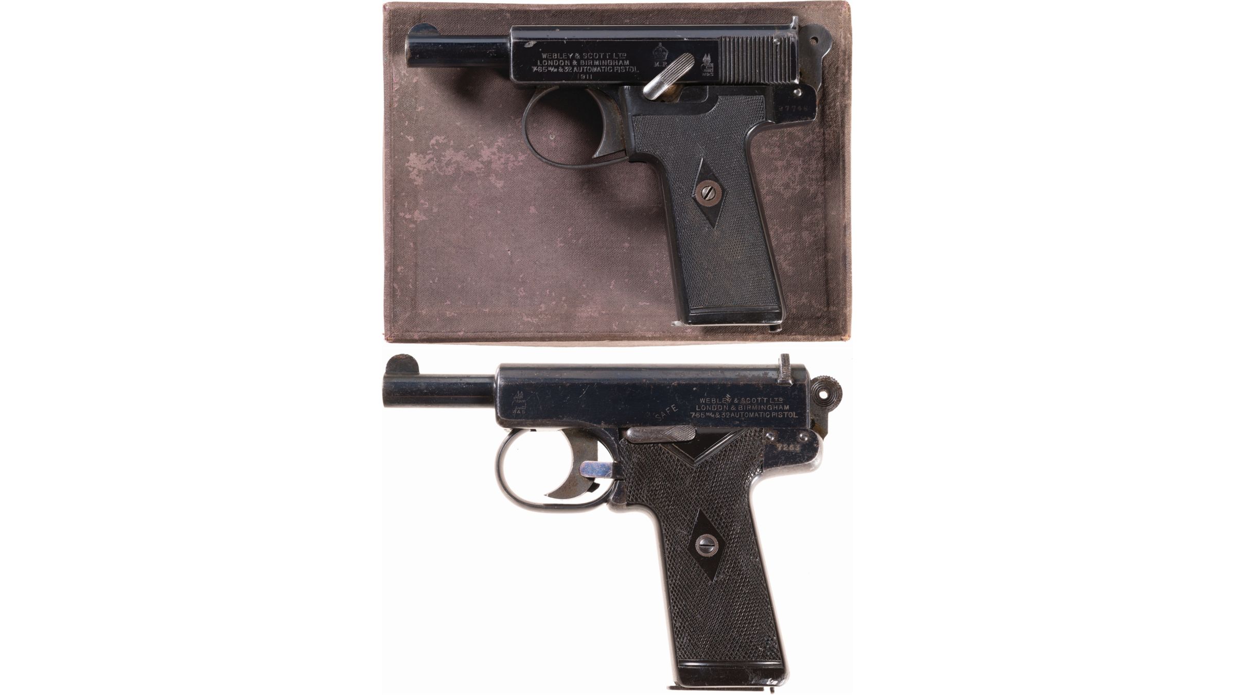 Two Webley & Scott Semi-Automatic Pistols | Rock Island Auction