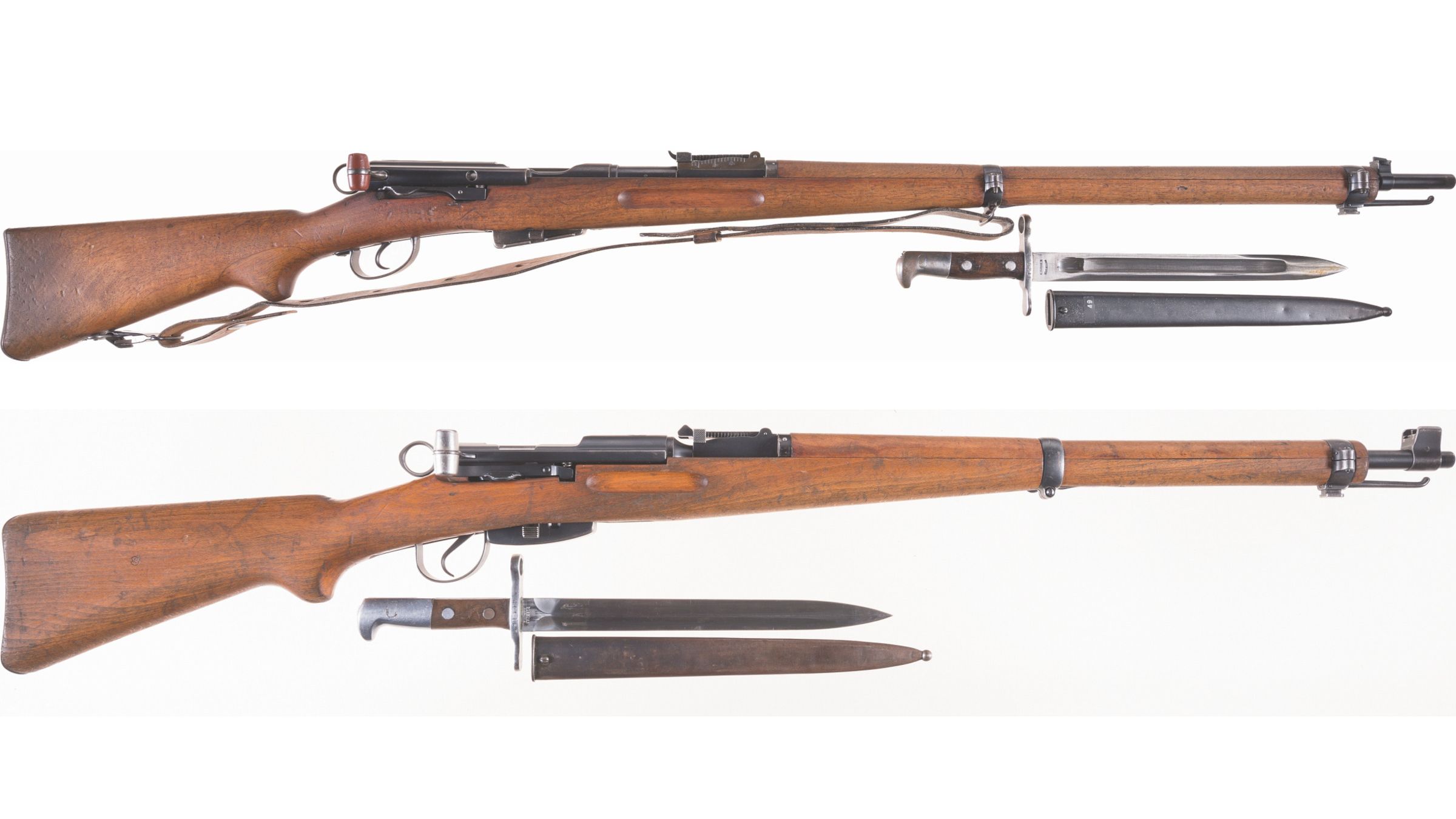 Two Swiss Military Straight Pull Bolt Action Rifles | Rock Island Auction